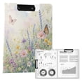 Wobogo Pastel Flower A4 Foldable Clipboard with Dual Metal Clips ...