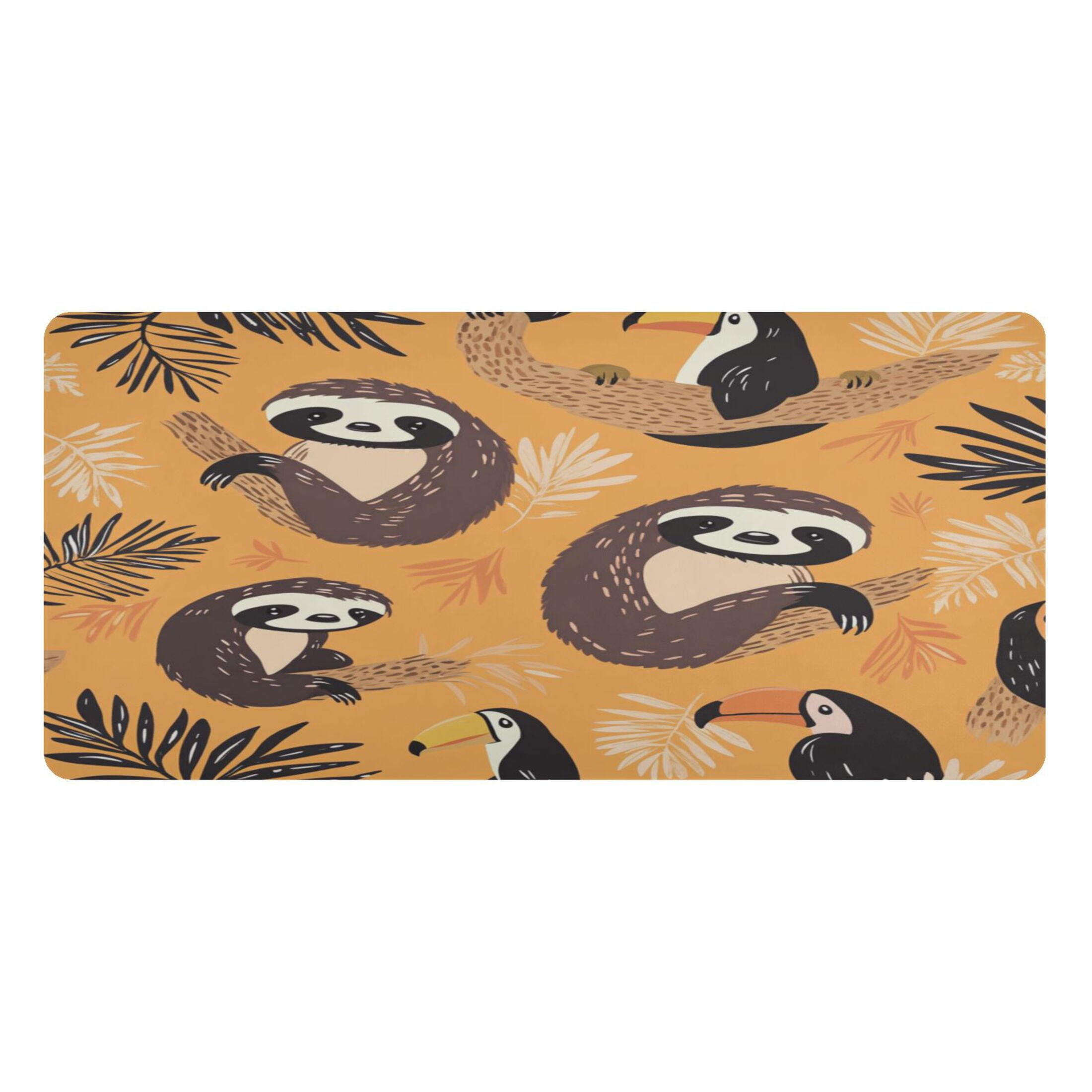 Wobogo A Pattern with Cute Sloth and Toucan in The Jungle Gaming Mouse ...