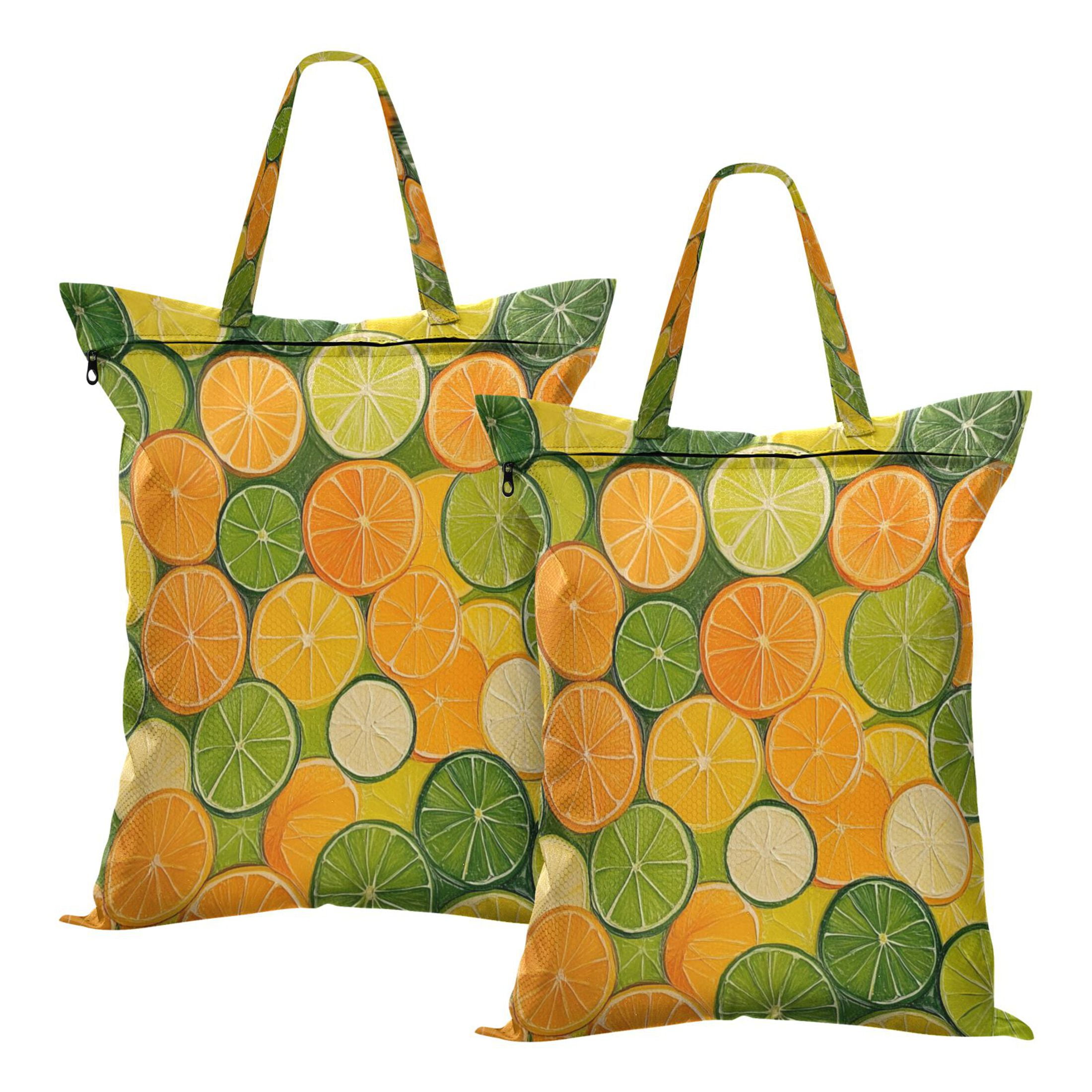 Wobogo The Pattern Of Orange and Lime Slices Travel Laundry Bag Dirty ...