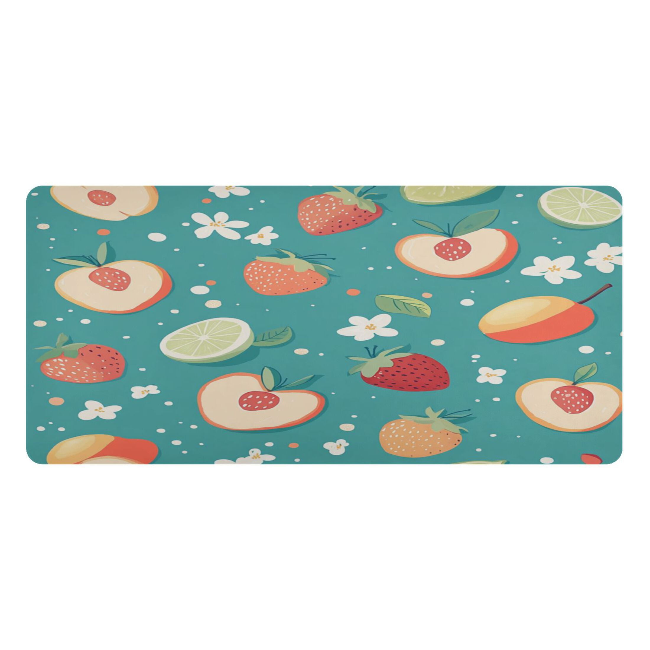 Wobogo Peaches and Strawberries in A Repeating Pattern Gaming Mouse Pad ...