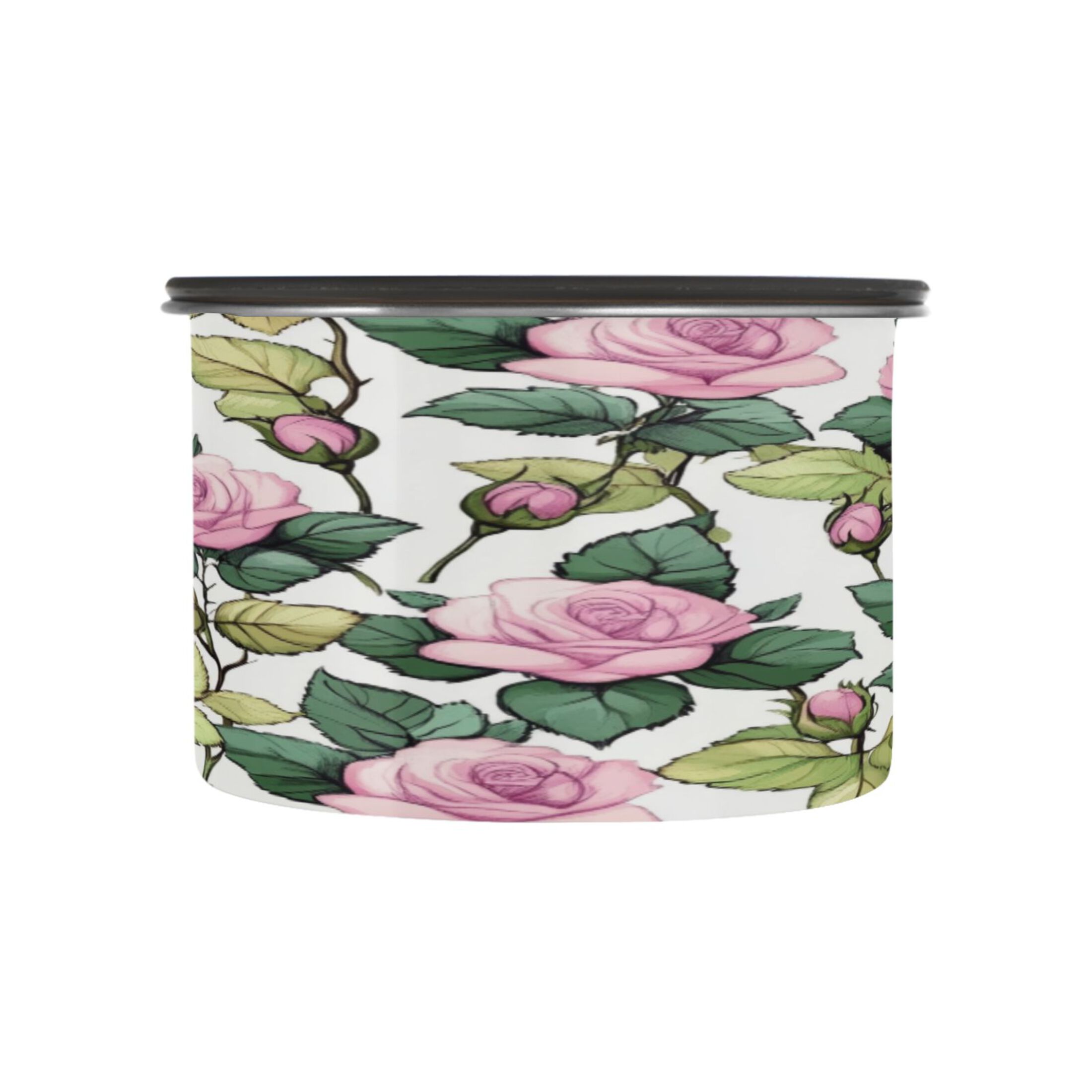 Wobogo Pink Roses Food Storage Jars 304 Food Grade Stainless Steel ...