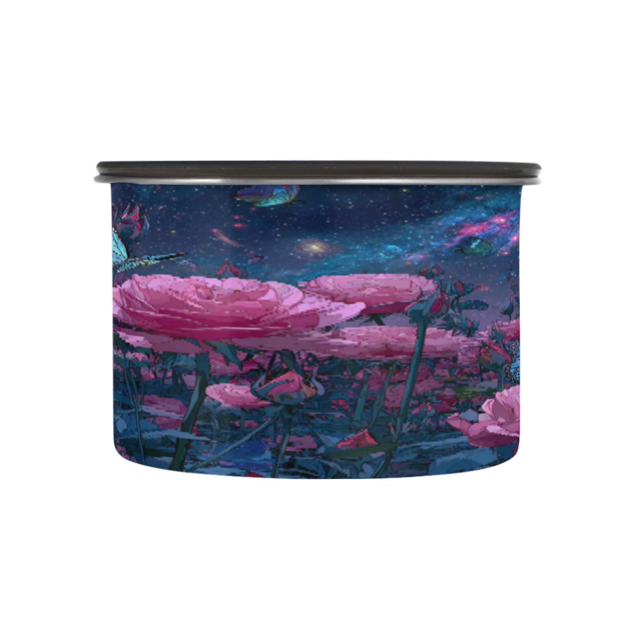 Wobogo Pink Roses Food Storage Jars 304 Food Grade Stainless Steel ...