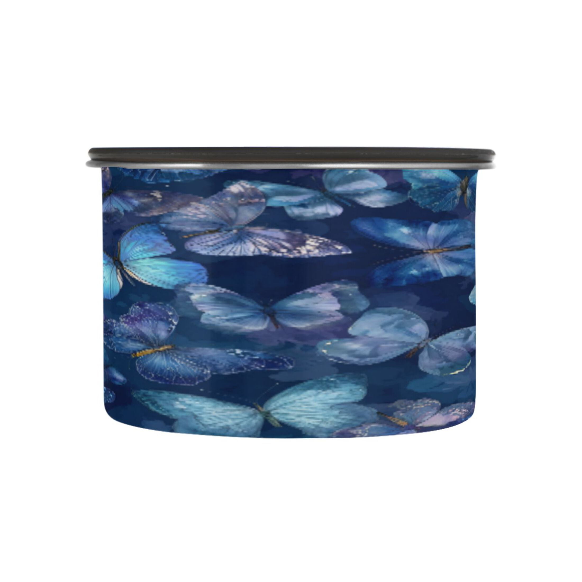 Wobogo Pretty Blue Butterfly Food Storage Jars 304 Food Grade Stainless ...