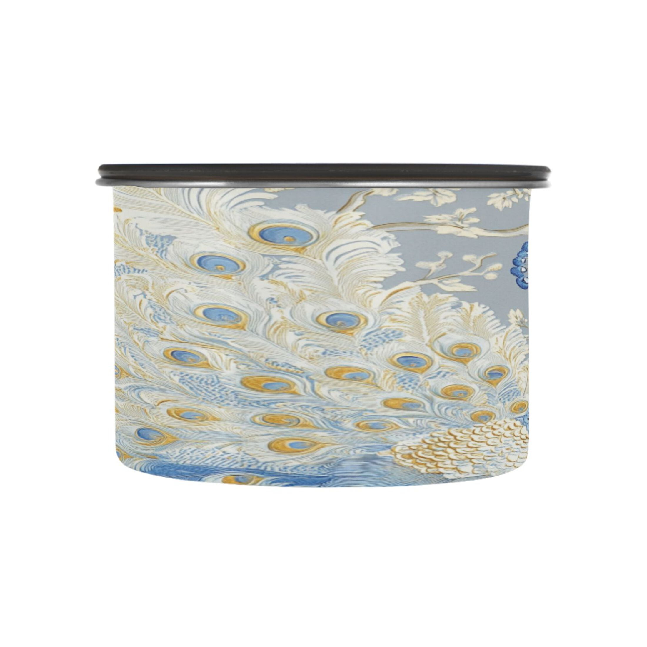 Wobogo Pretty Blue Peacock Food Storage Jars 304 Food Grade Stainless ...