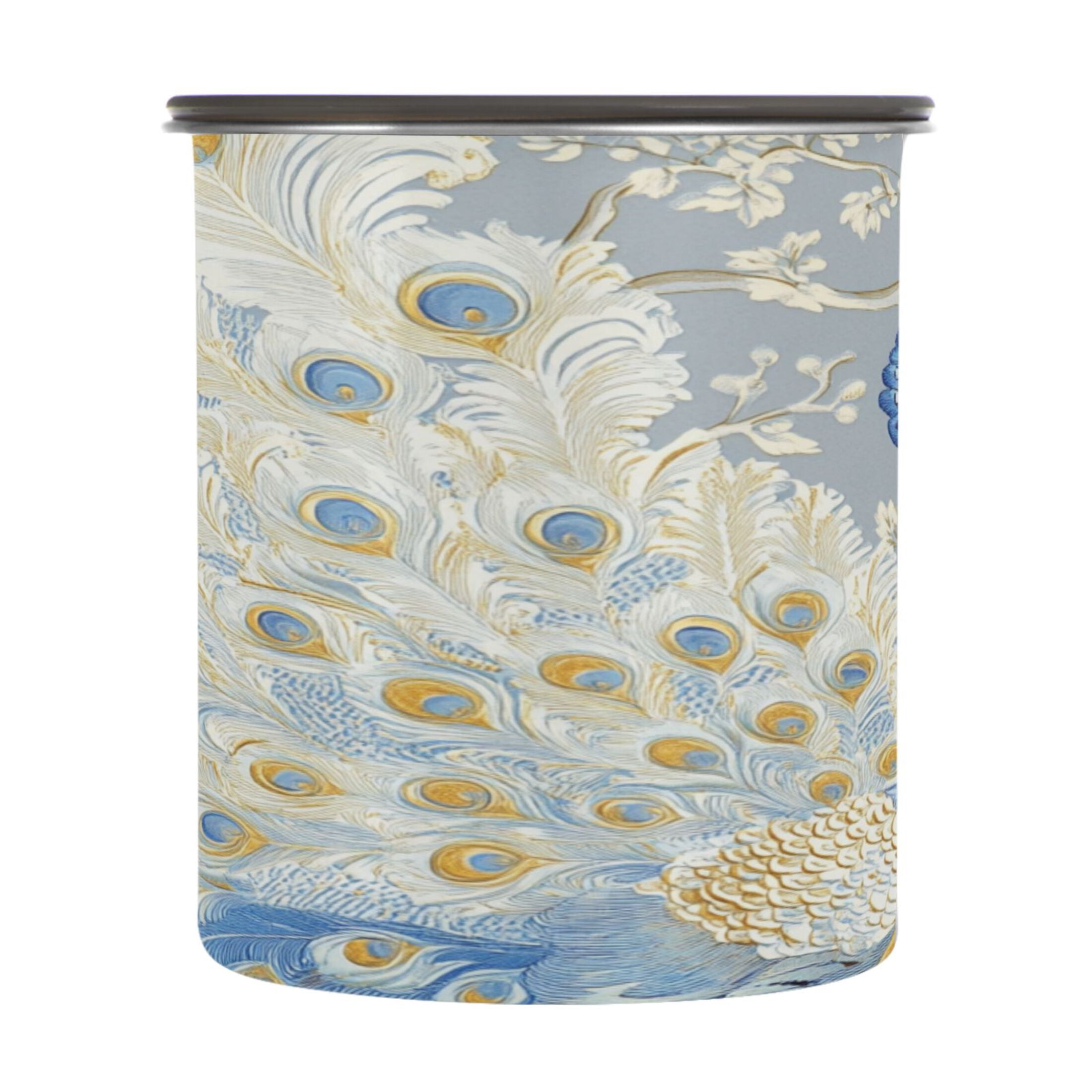 Wobogo Pretty Blue Peacock Food Storage Jars 304 Food Grade Stainless ...