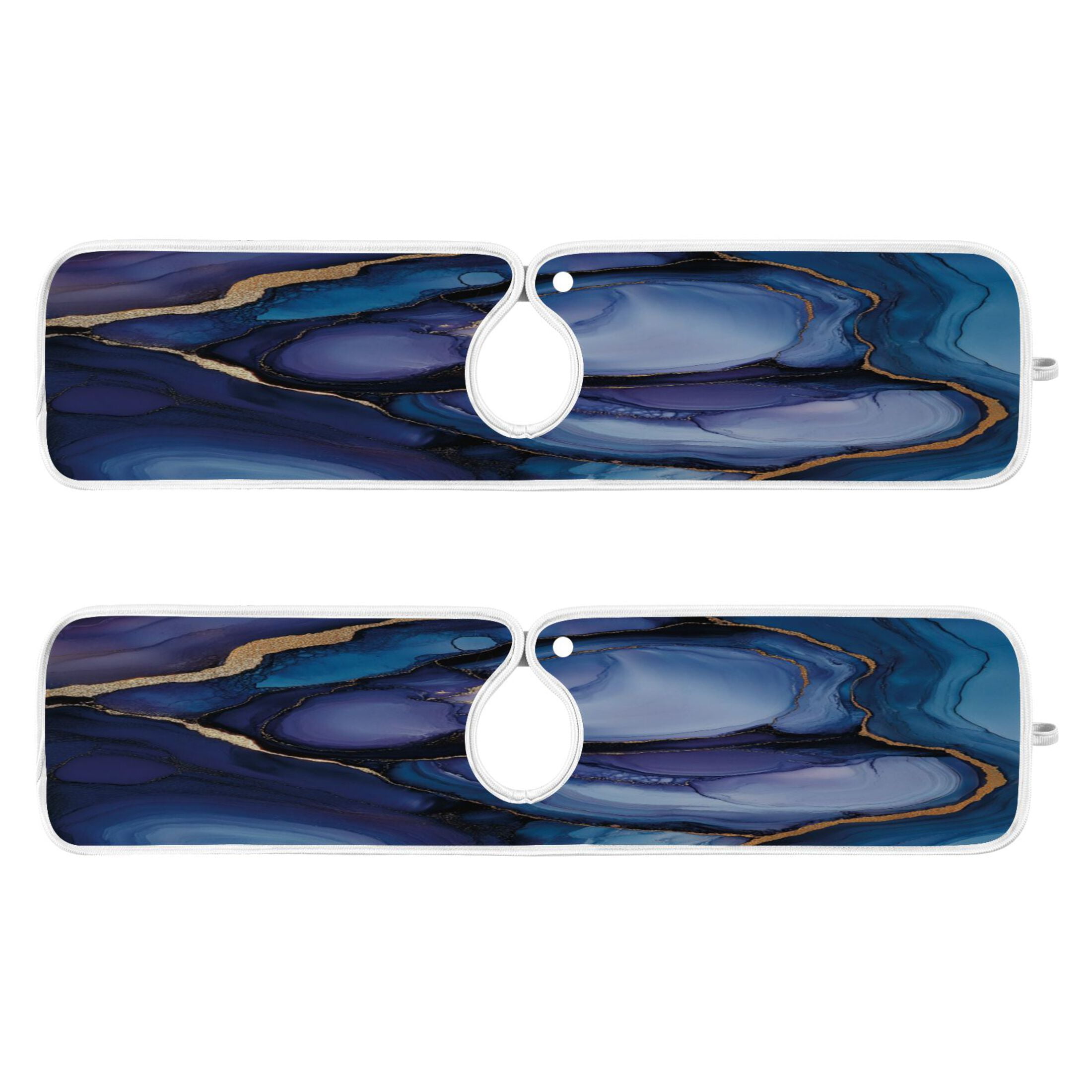 Wobogo Puddle Veined Marble Faucet Drying Mat Set of 2 Sponge Material ...