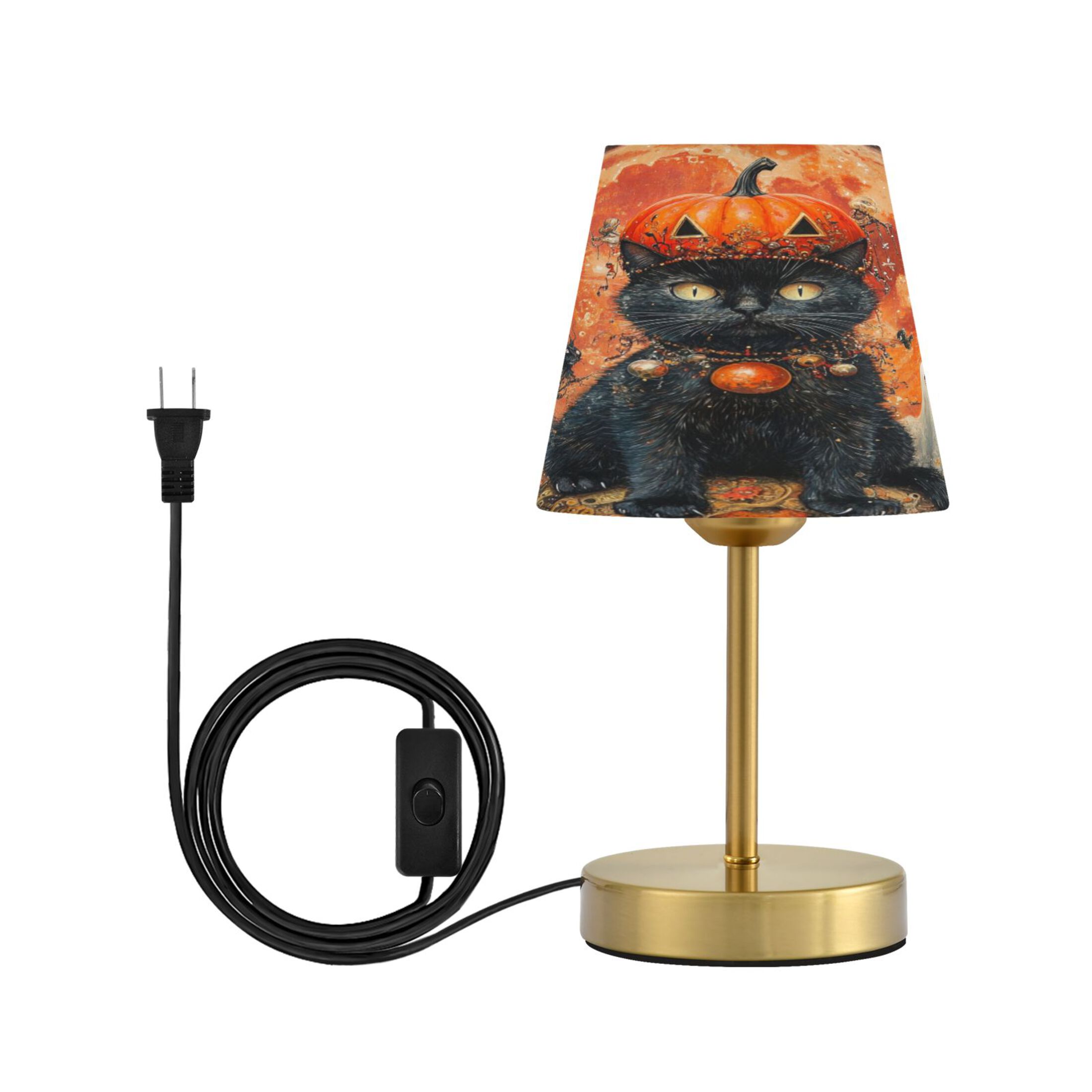 Wobogo Pumpkin Element Black Cat Table Lamps Three-channel Adjustable ...