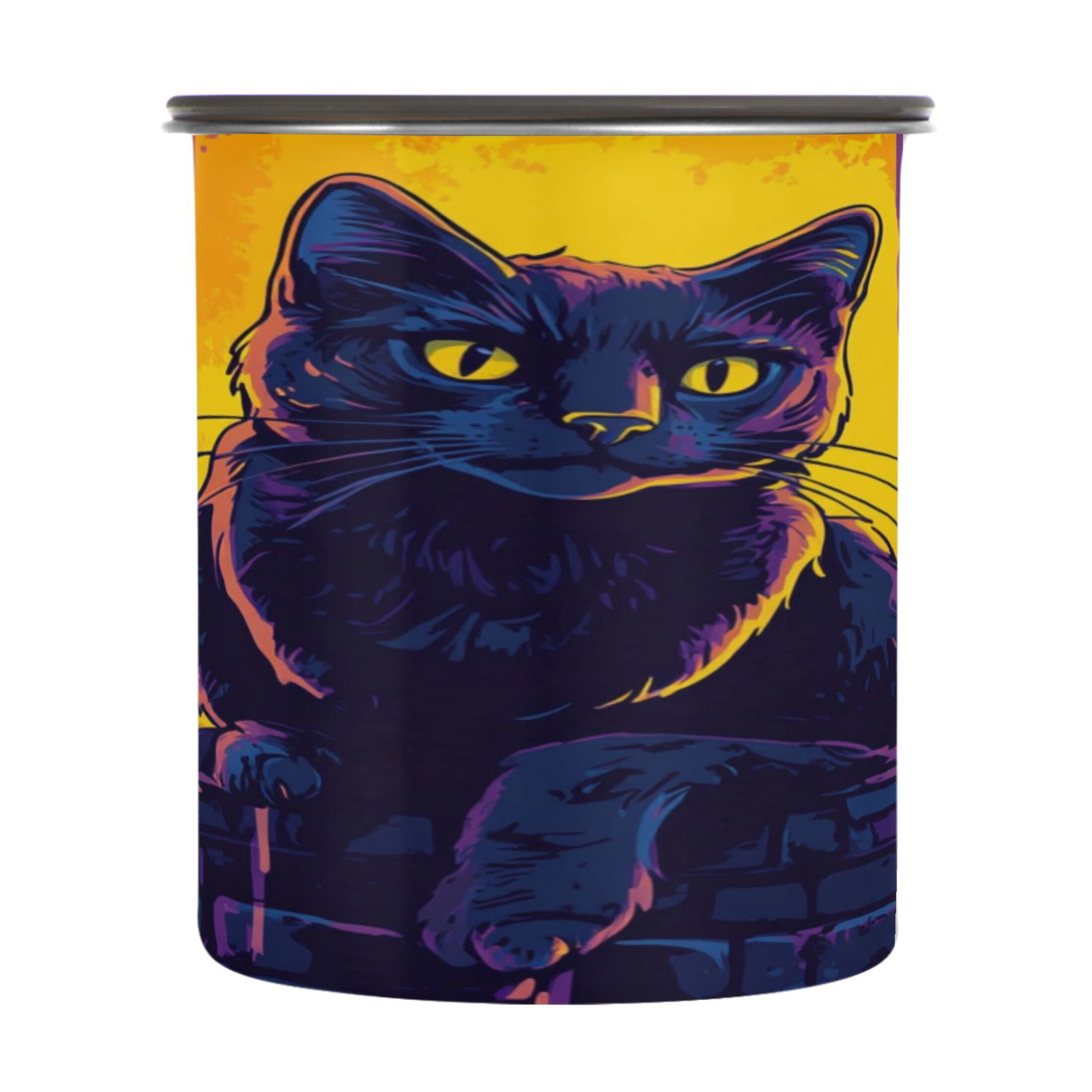Wobogo Purple Dusk Cat Pattern Food Storage Jars 304 Food Grade ...