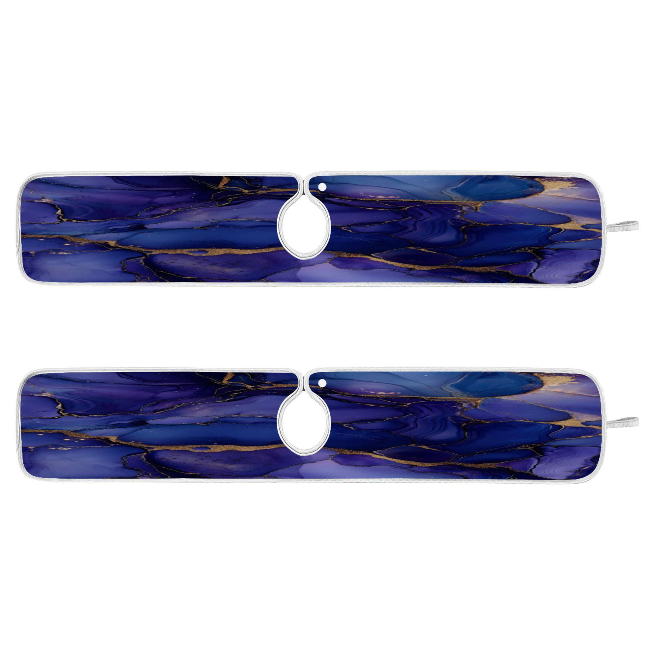 Wobogo Purple Gilt Marble Faucet Drying Mat Set of 2 Sponge Material ...