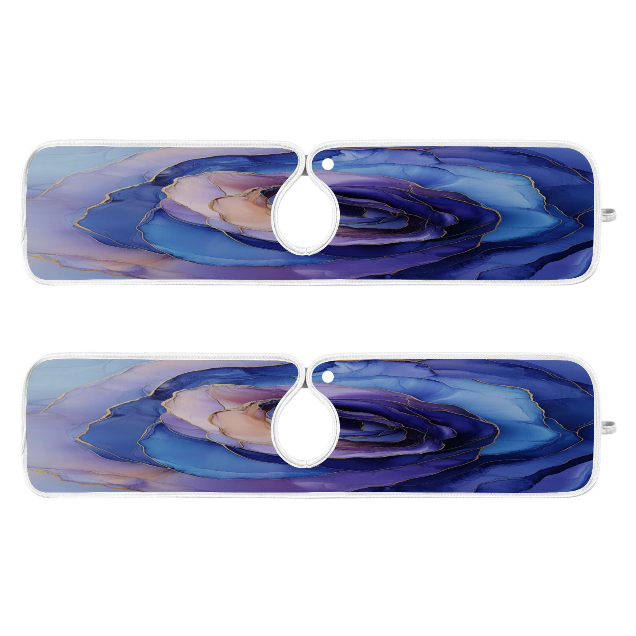 Wobogo Purple Petal Ripple Faucet Drying Mat Set of 2 Sponge Material ...