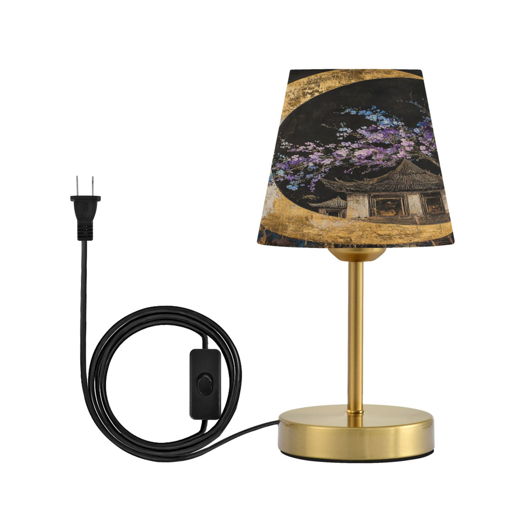 Wobogo Quaint Building Table Lamps Three-channel Adjustable Lighted Antique Brass Metal Base ...