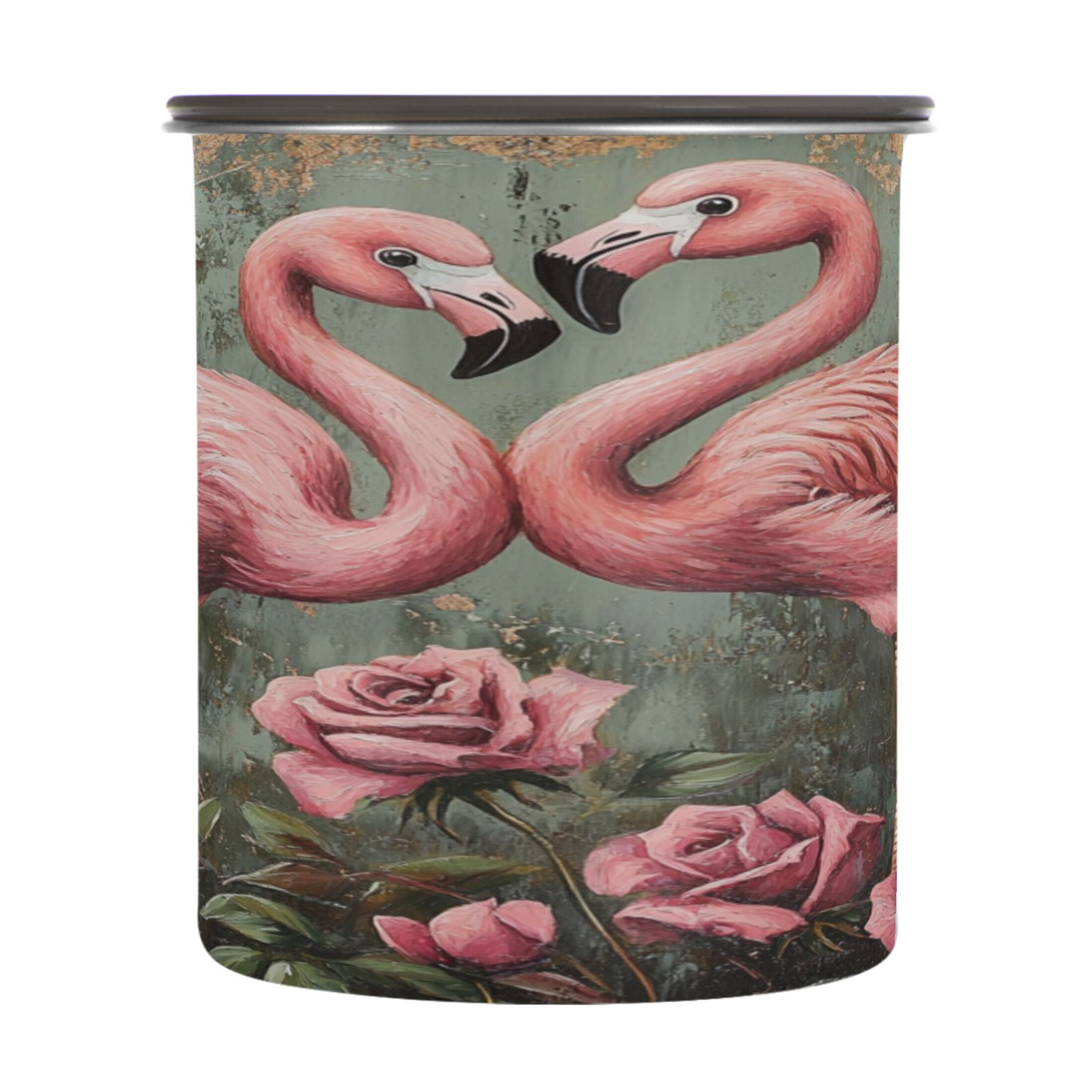 Wobogo Ragged Pink Flamingo Food Storage Jars 304 Food Grade Stainless ...