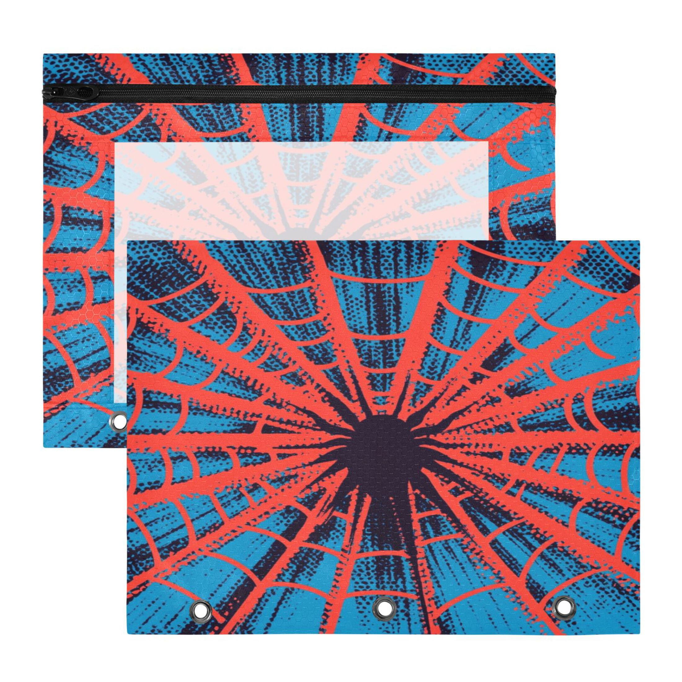 Wobogo Red Spiderweb A4 Size Clear Polyester File Pocket Set of 2 ...