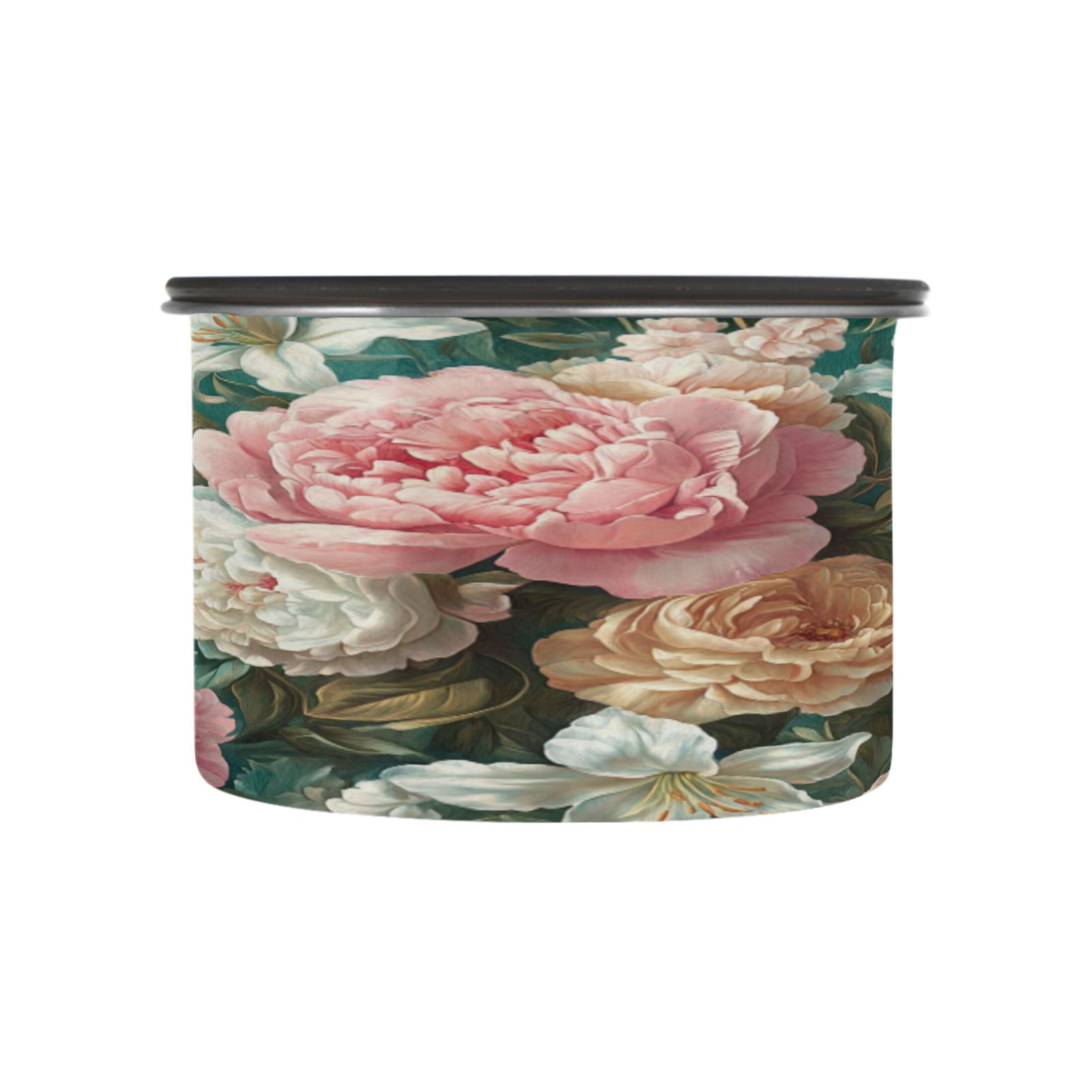 Wobogo Rococo Floral Food Storage Jars 304 Food Grade Stainless Steel Canisters With Vacuum ...