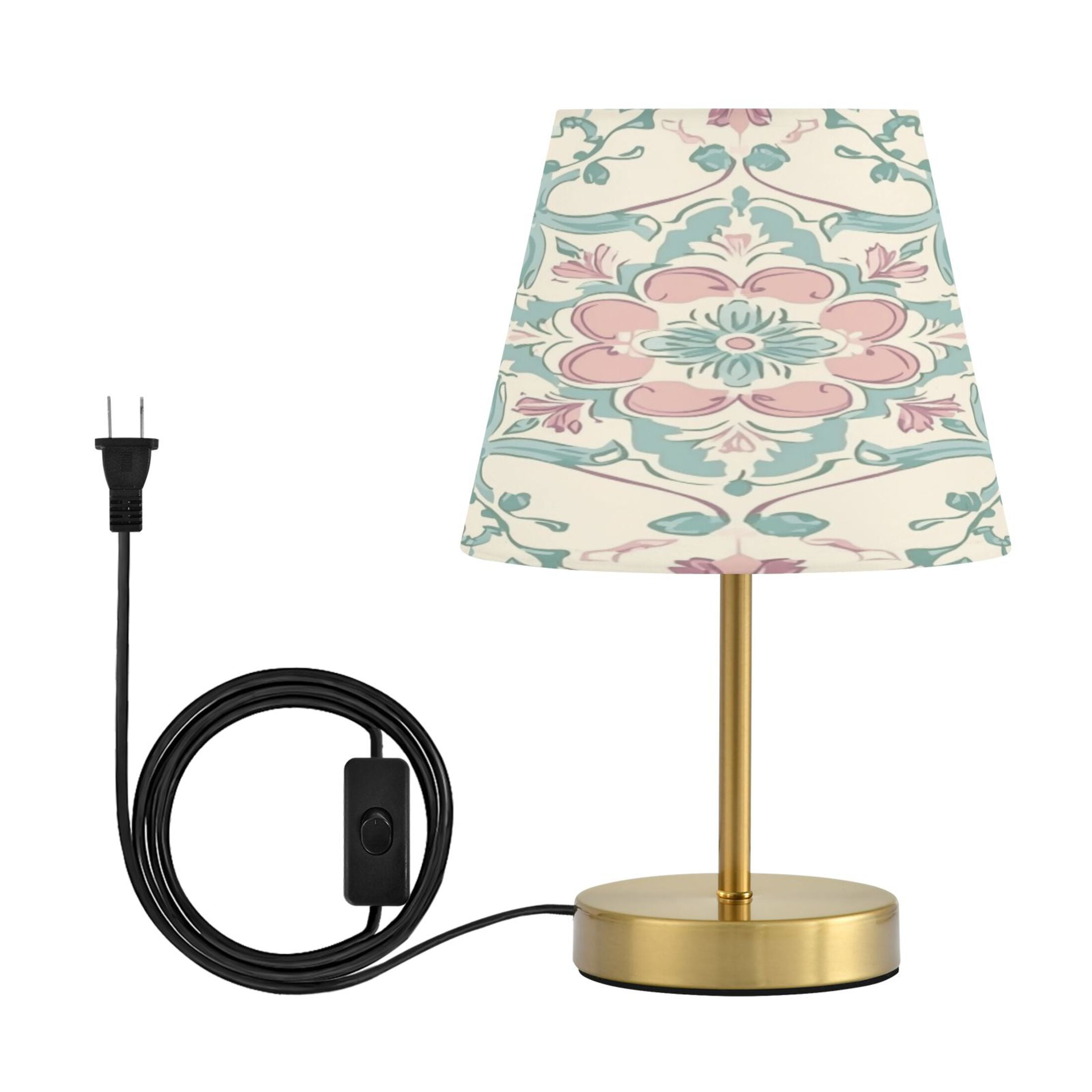 Wobogo Rose Red Boho Pattern Table Lamps Three-channel Adjustable ...