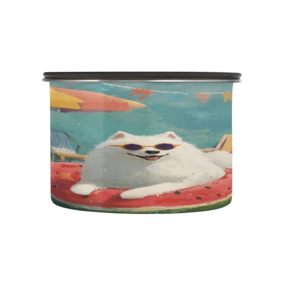 Wobogo Samoyed Dog Food Storage Jars 304 Food Grade Stainless Steel ...