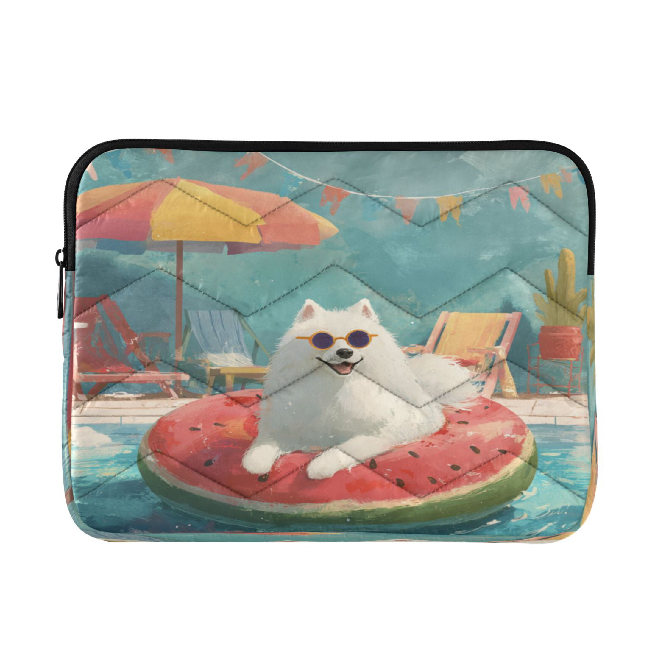 Wobogo Samoyed Dog Laptop Sleeve 13.4 inch Lightweight Zipper Design ...
