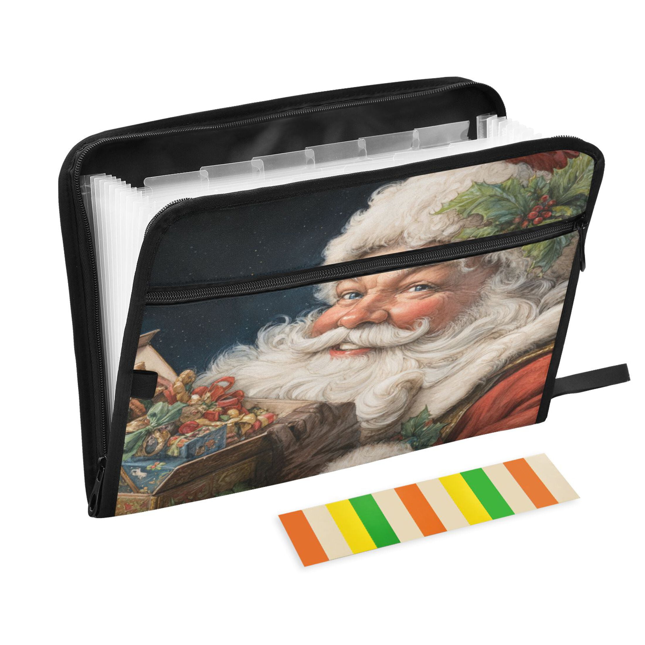 Wobogo Santa Claus Expanding File Folder Letter Size Accordion Filing ...