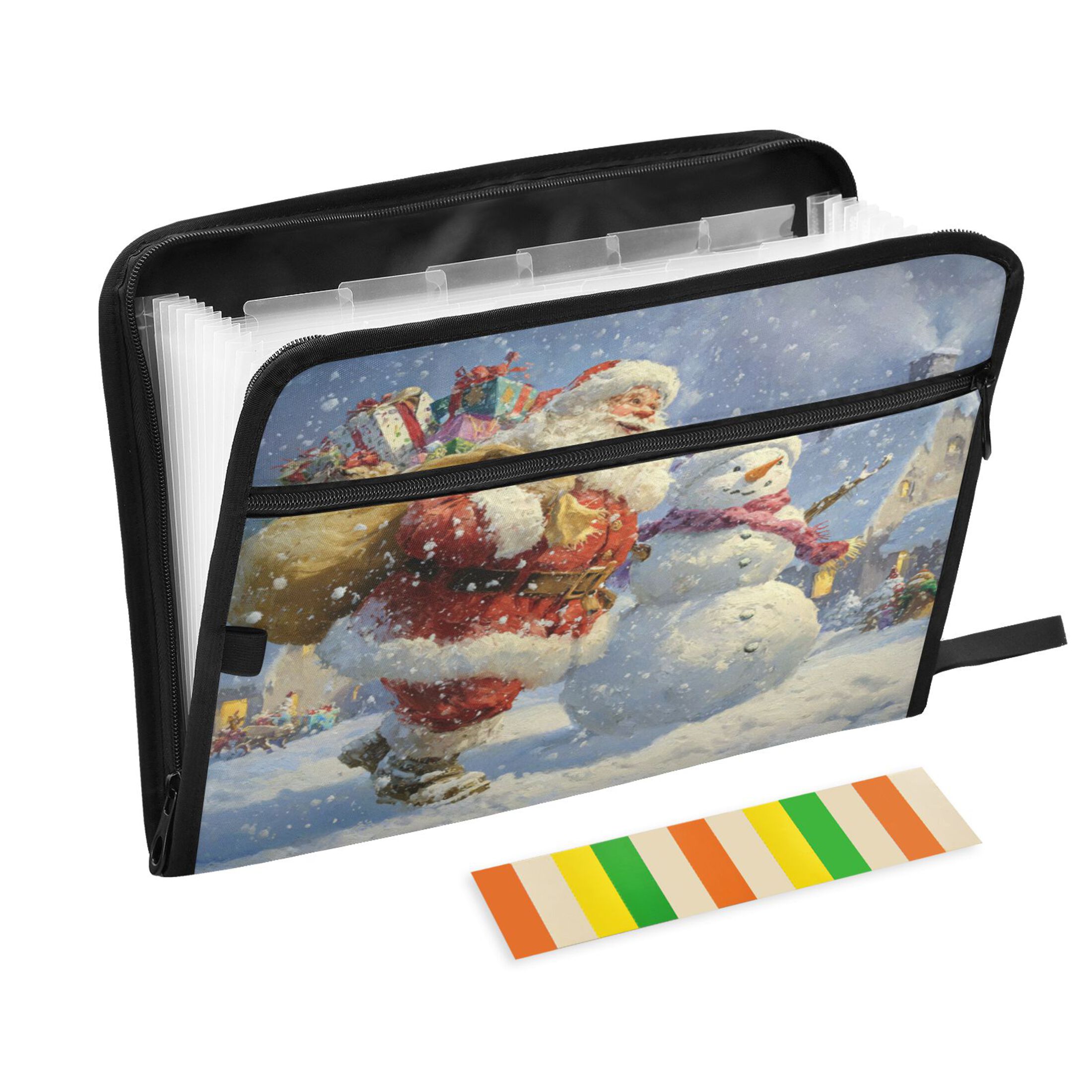 Wobogo Santa Claus and Snowman Expanding File Folder Letter Size ...