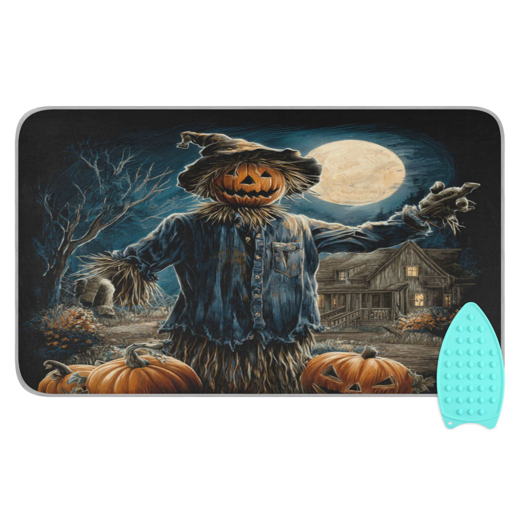 Wobogo Scary Scarecrow Ironing Mat Blanket Quilted Washer Dryer Heat ...