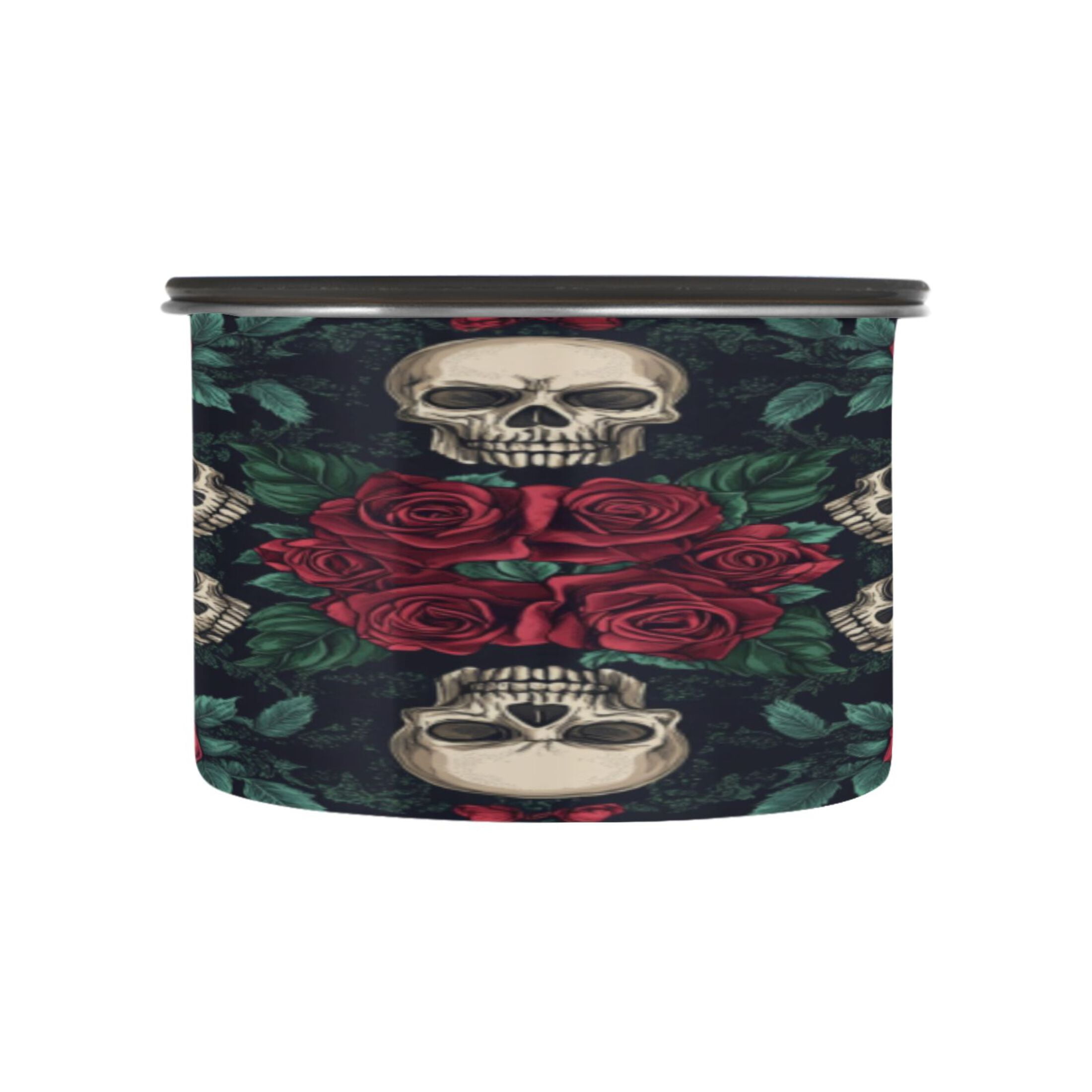 Wobogo Skull Red Rose Darkpattern Food Storage Jars 304 Food Grade ...