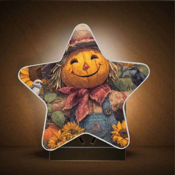 Wobogo Smiling Scarecrow LED Star Night Light 0.2 Watt Wall Plug Dusk ...