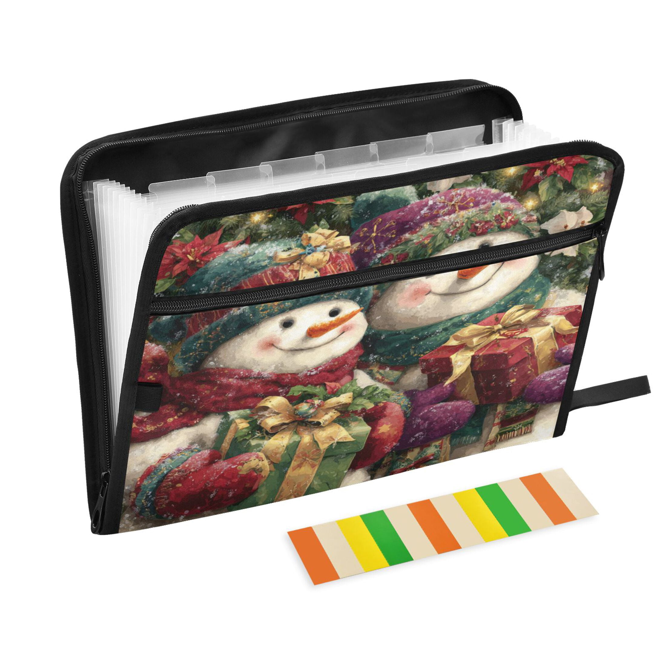 Wobogo Smiling Snowmen Expanding File Folder Letter Size Accordion ...