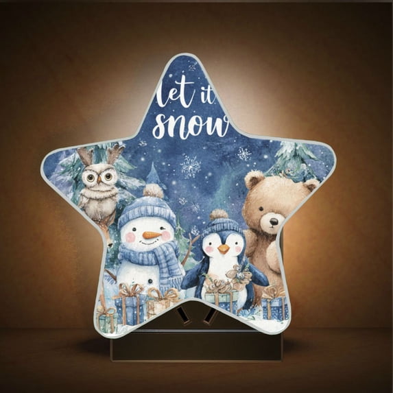Wobogo Snow Animals LED Star Night Light 0.2 Watt Wall Plug Dusk to ...