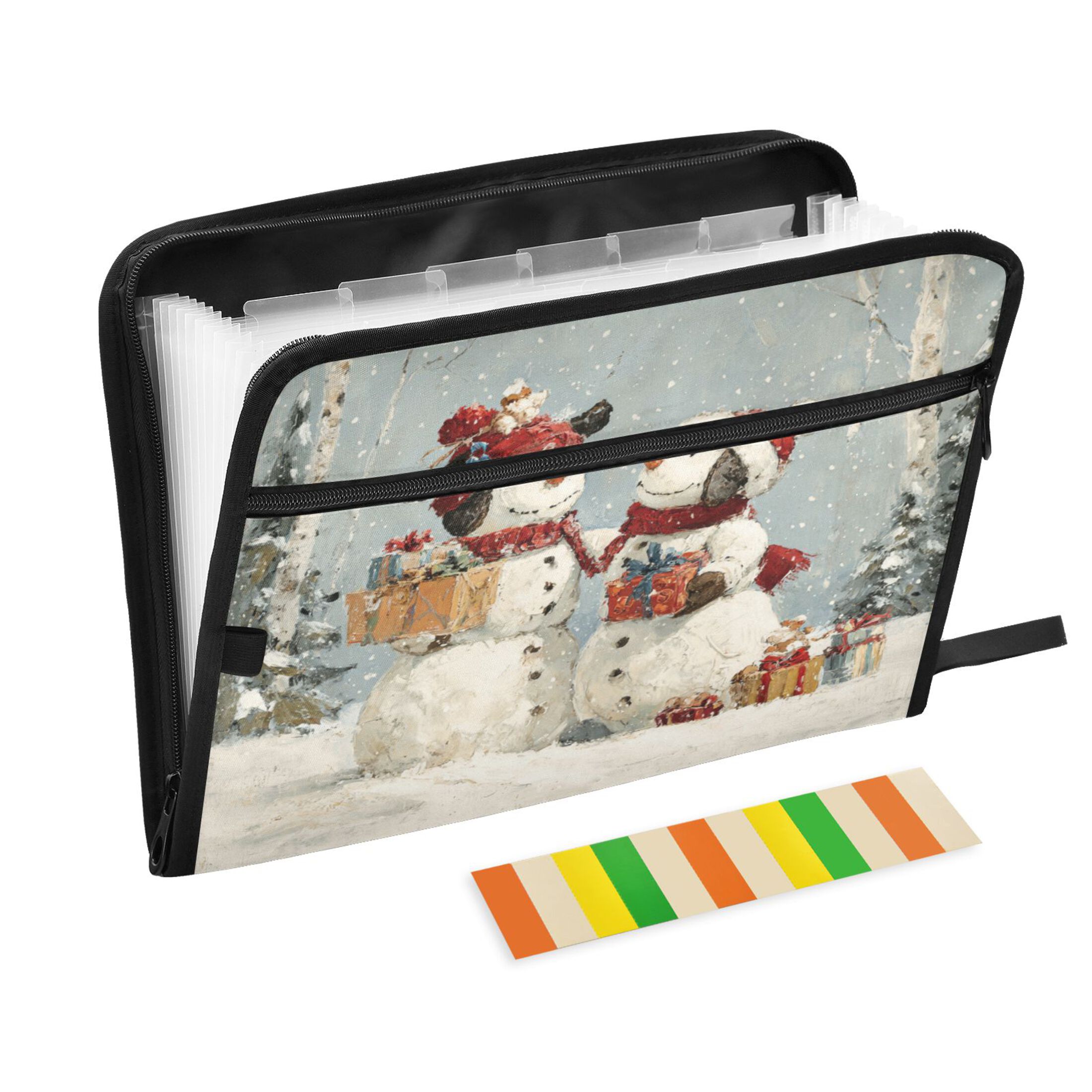 Wobogo Snowman Gift Expanding File Folder Letter Size Accordion Filing ...