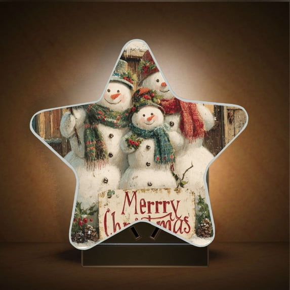 Wobogo Snowman House LED Star Night Light 0.2 Watt Wall Plug Dusk to ...