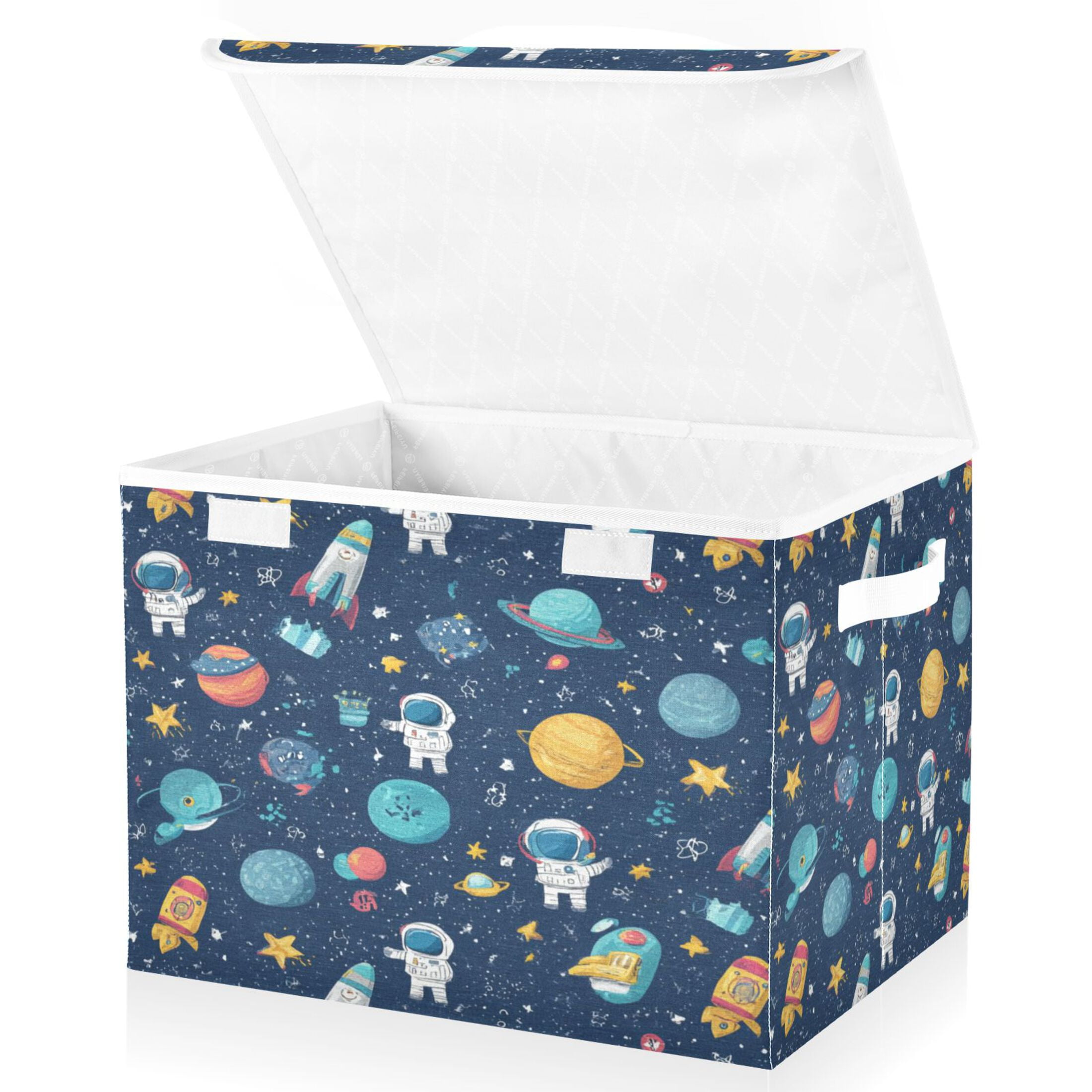 Wobogo Space Themed Large Collapsible Storage Box Flip Lid Fabric ...