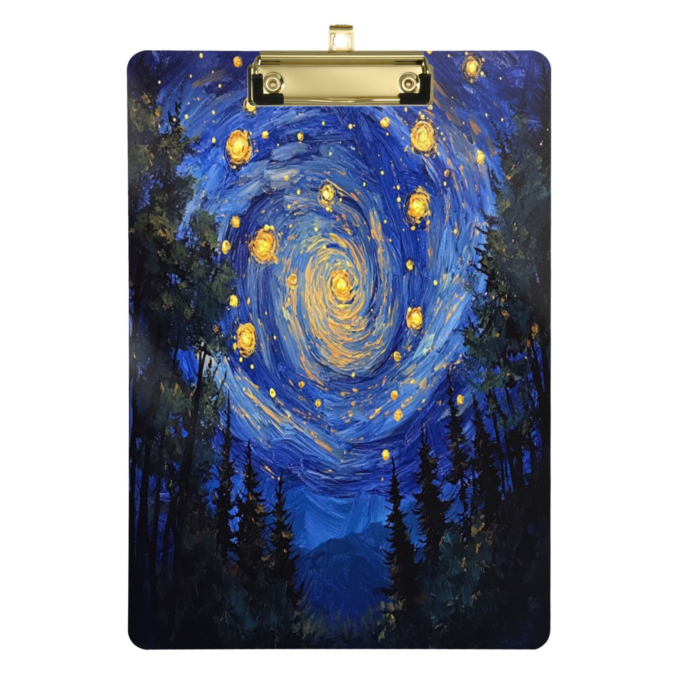 Wobogo Starry Night Sky Acrylic A4 Clipboards Gold Clip Stardard Size 9 ...
