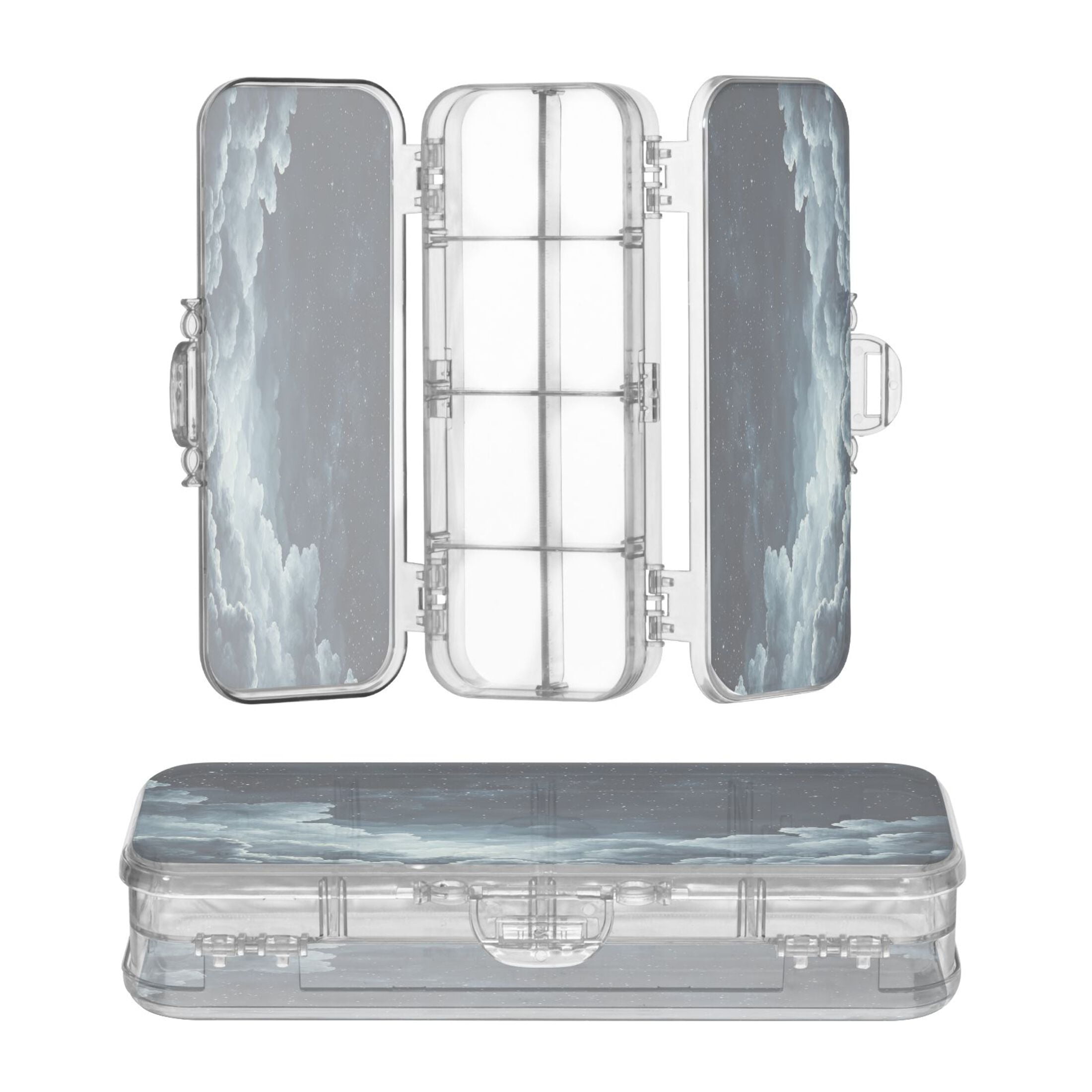 Wobogo Starry Night Sky Picture Clear Pencil Case Plastic Pencilboxes ...