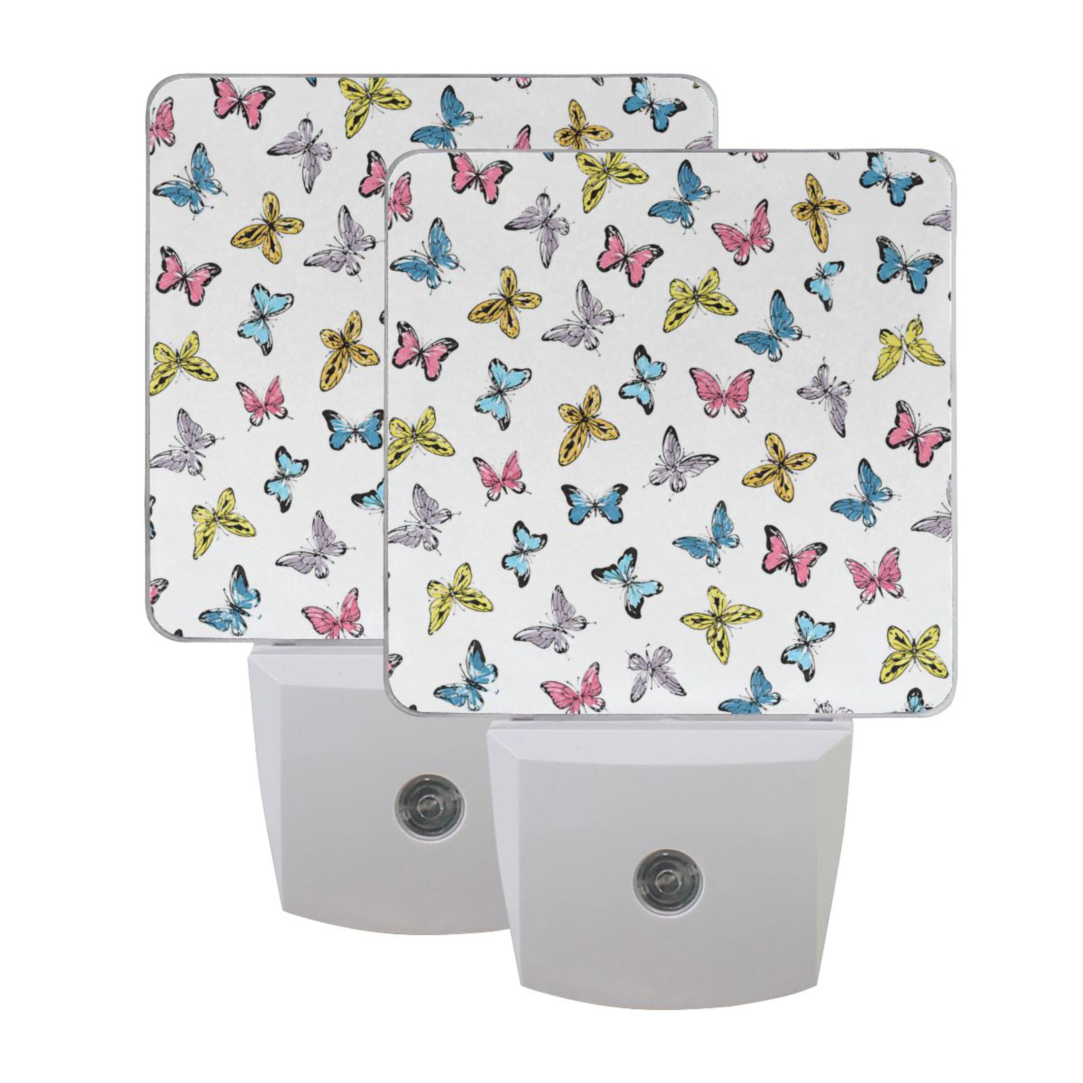 Wobogo Stylish Butterfly LED Night Light 2 Pcs Set 0.5 Watt Wall Plug ...