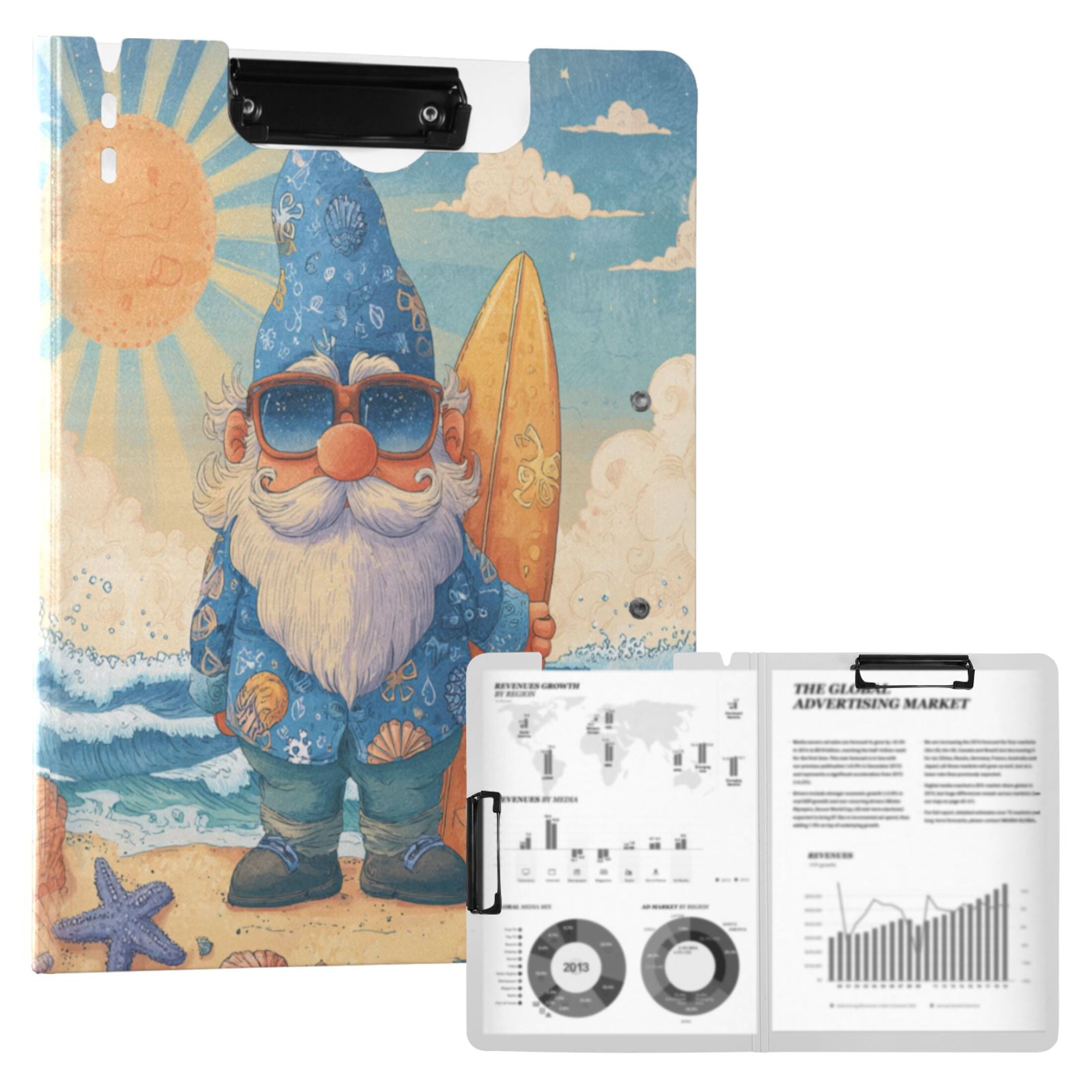 Wobogo Summer Dwarf A4 Foldable Clipboard with Horizontal and Vertical ...