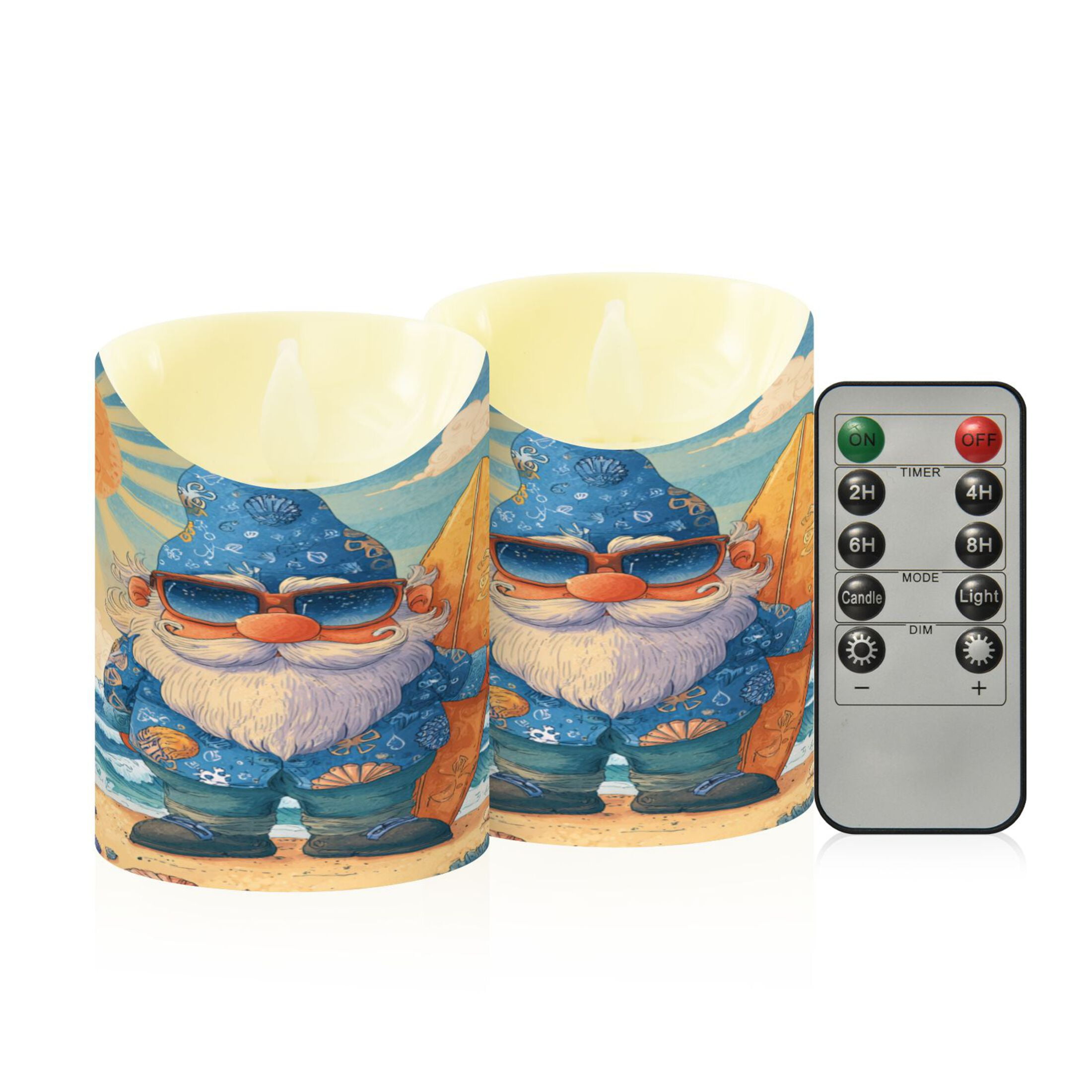 Wobogo Summer Dwarf Flameless Candles with Remote Battery Operated ...