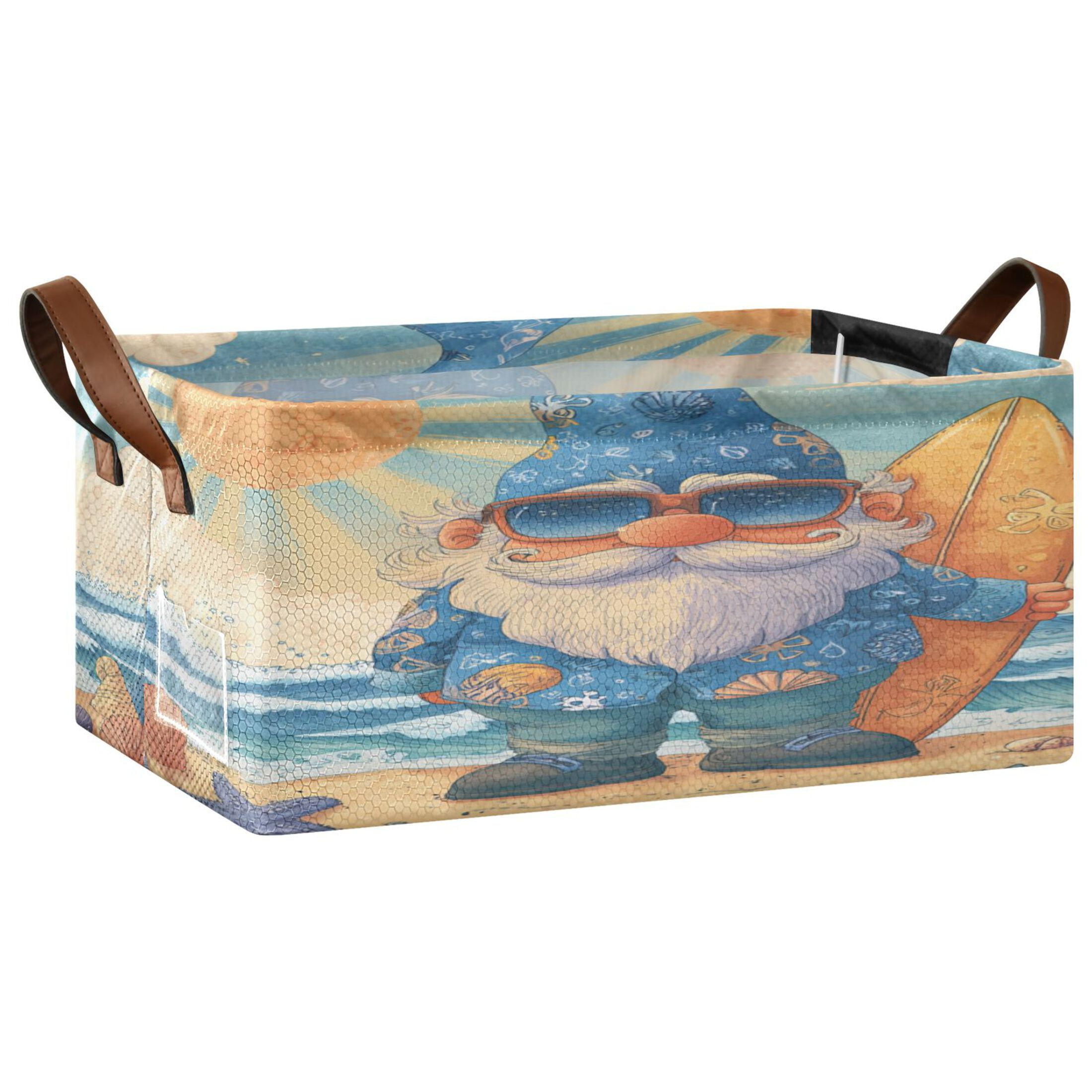 Wobogo Summer Dwarf Storage Basket Soccer Plaid Fabric Oversized ...