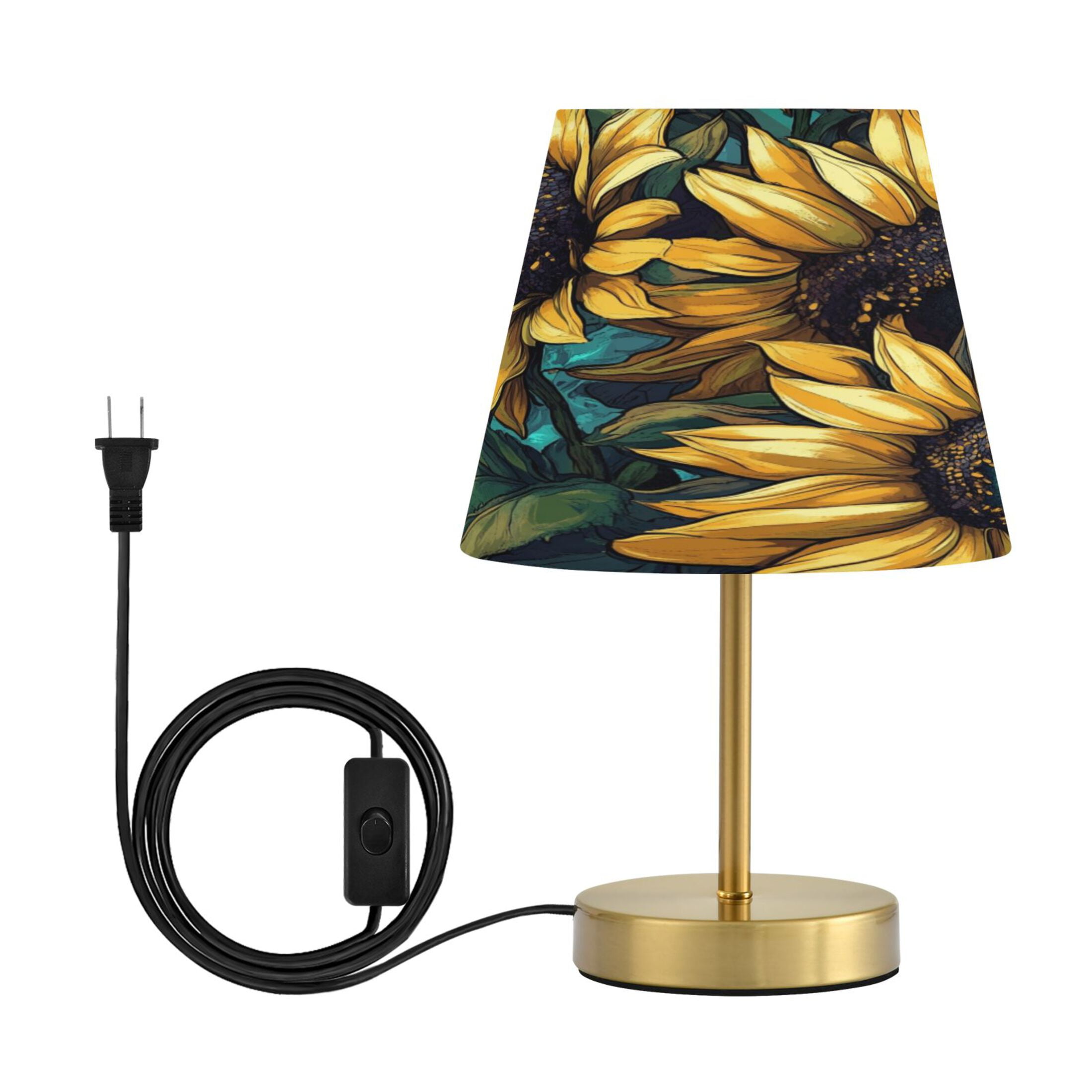 Wobogo Sunflower Graffiti Art Table Lamps Three-channel Adjustable ...