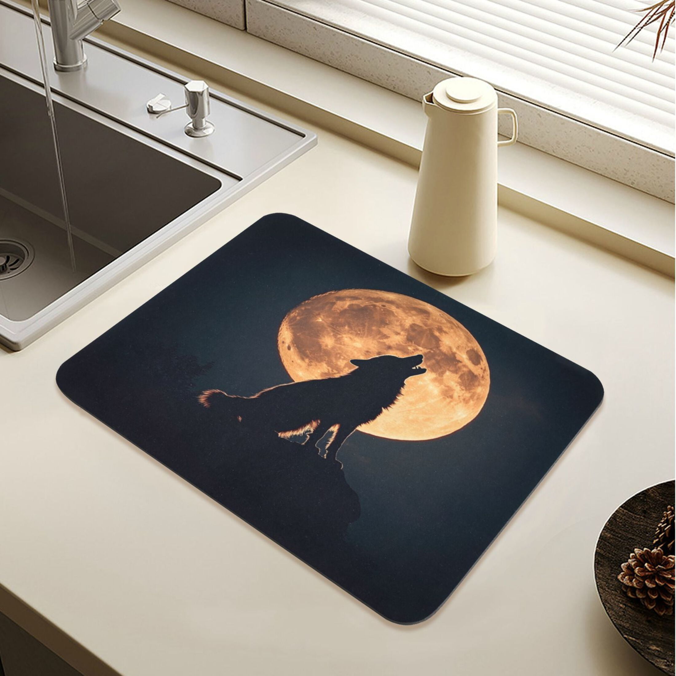 Wobogo The Legend Of Starving Wolf Dish Drying Mats Diatomaceous Earth ...