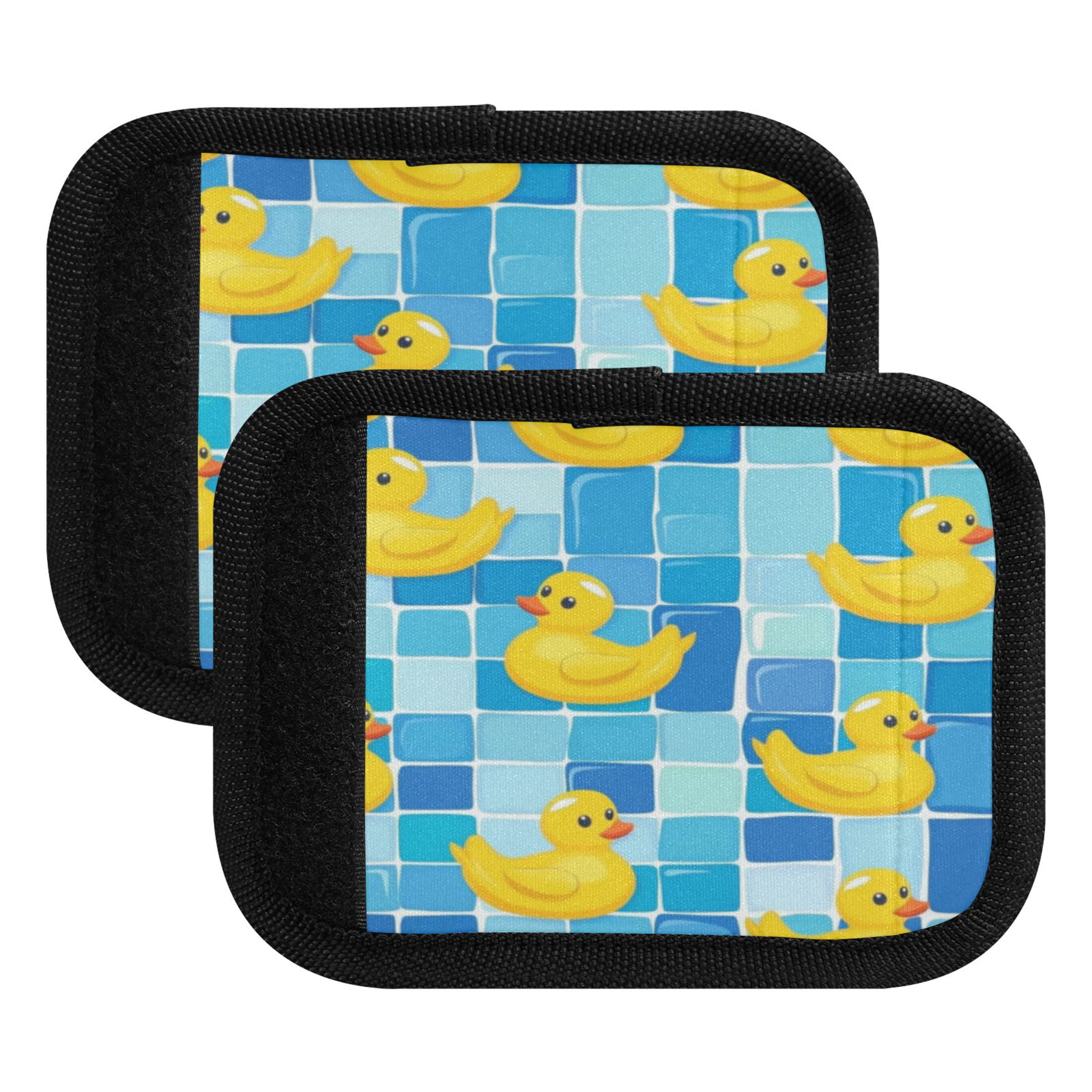 Wobogo Tile Yellow Duck Luggage Handle Wrap 2Pcs Suitcase Identifier ...