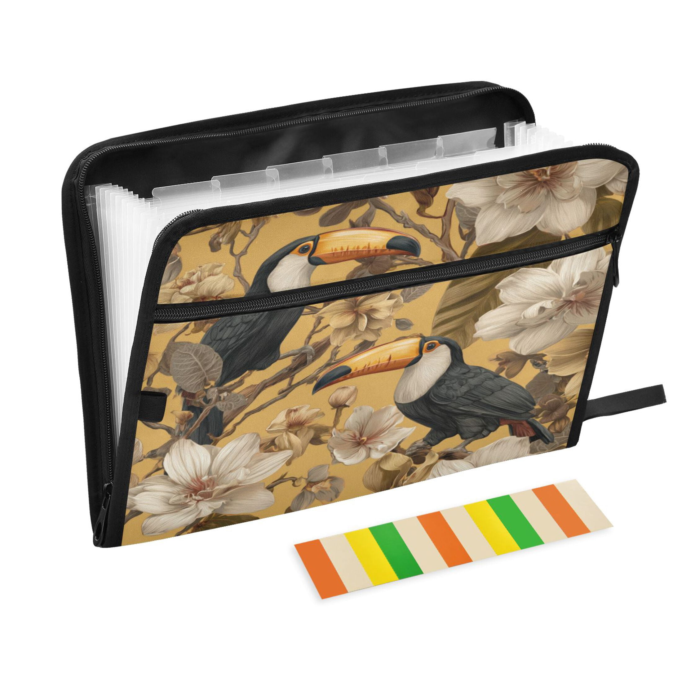 Wobogo Toucan Orchid Expanding File Folder Letter Size Accordion Filing ...
