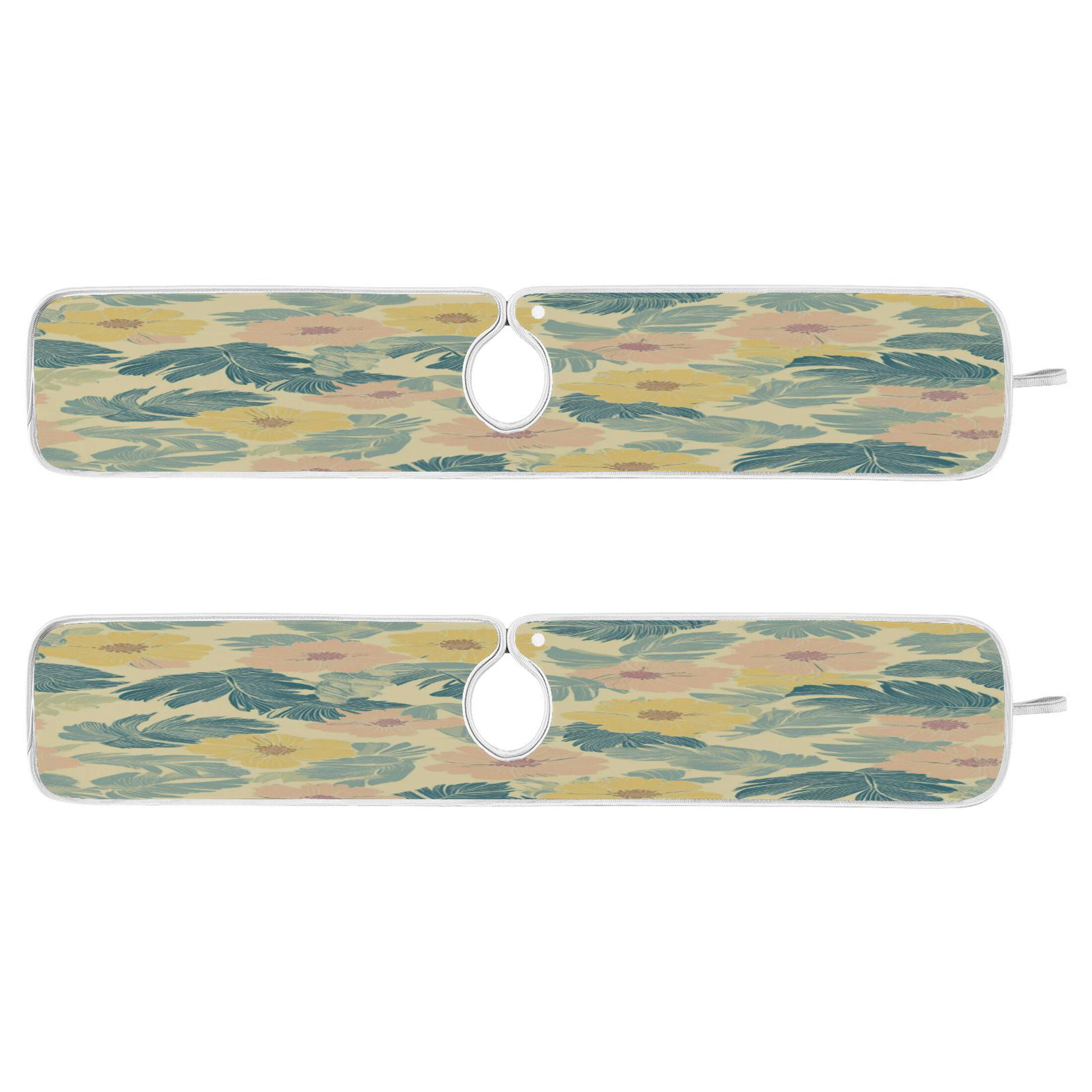Wobogo Tropical Flowers Faucet Drying Mat Set of 2 Sponge Material ...