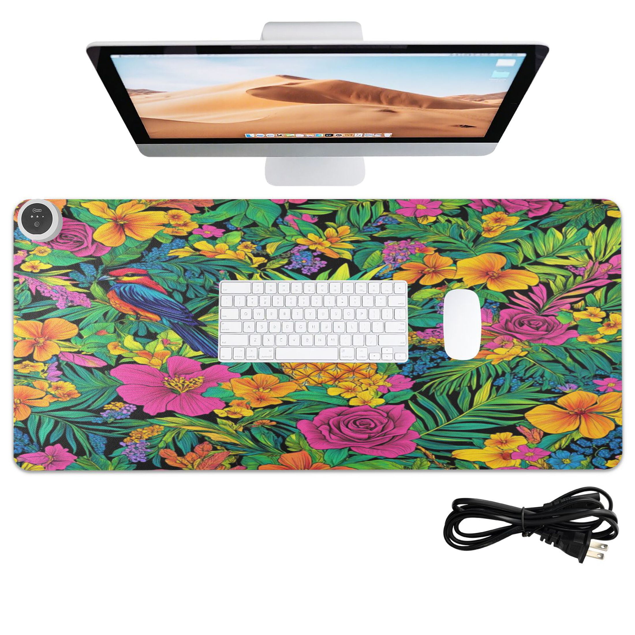 Wobogo Tropical Pineapple Heated Mouse Pad Extra-Large Desk Mat With 3 ...