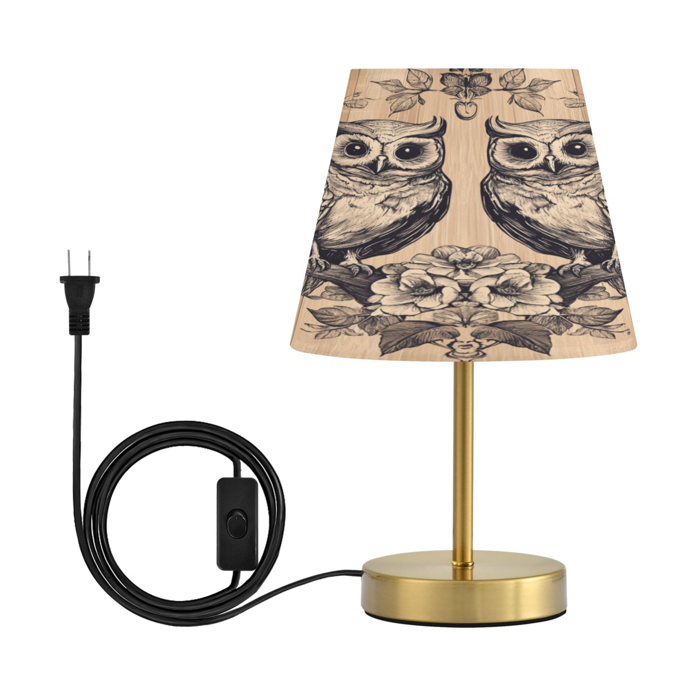 Wobogo Two Owls Sitting on Opposite Branches Table Lamps Three-channel ...