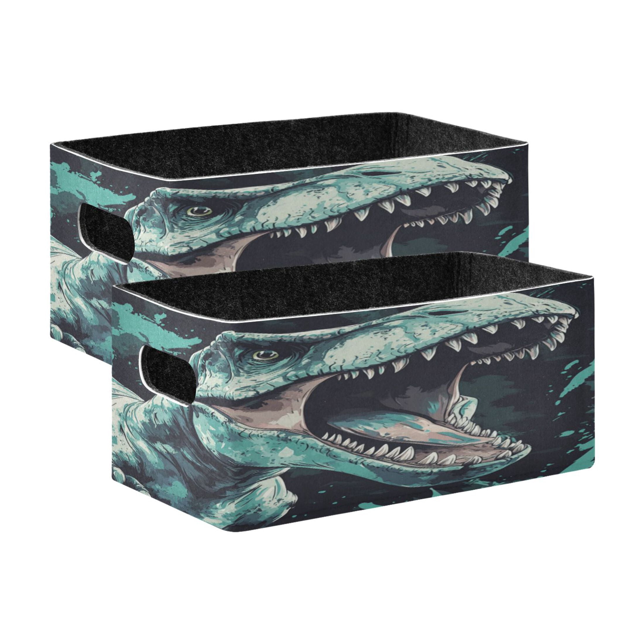 Wobogo Tyrannosaurus Rex Decorative Folding Storage Basket Set of 2 for ...