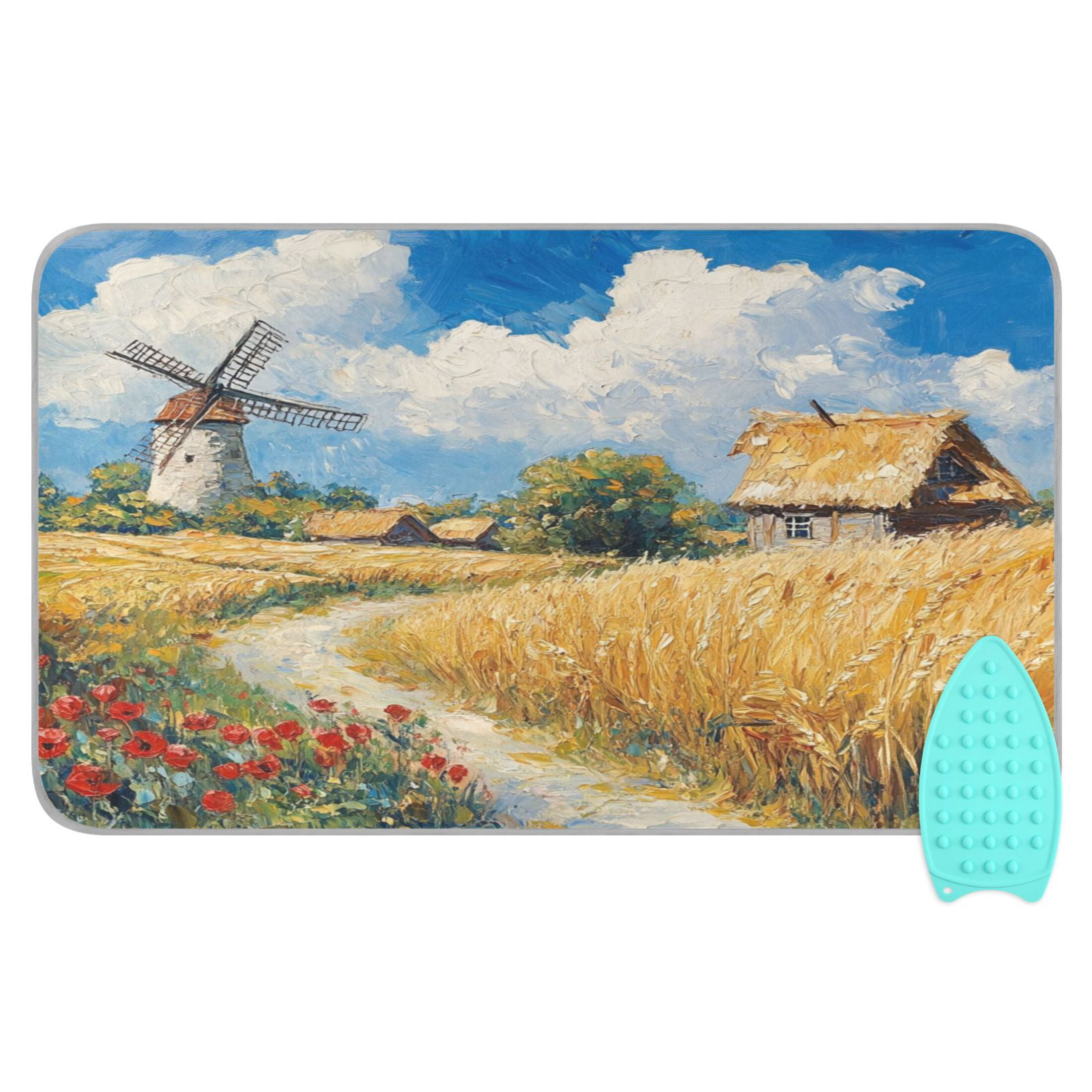 Wobogo Ukrainian Landscape Ironing Mat Blanket Quilted Washer Dryer ...