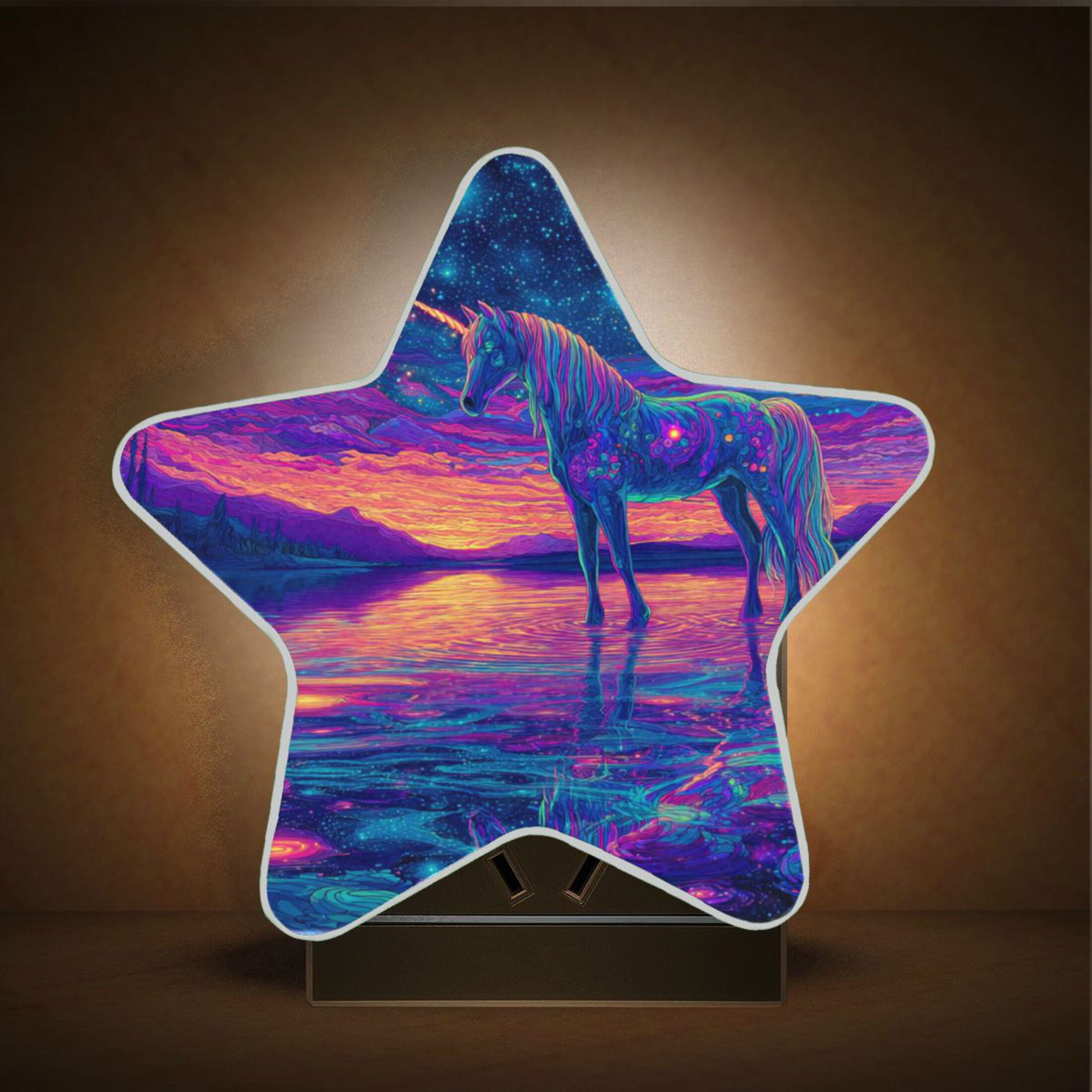 Wobogo Unicorn Horse LED Star Night Light 0.2 Watt Wall Plug Dusk to ...