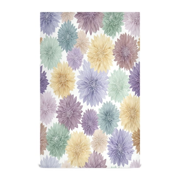 Wobogo Vibrant Floral Kitchen Towel 6 Piece Large Cotton Dishcloth ...