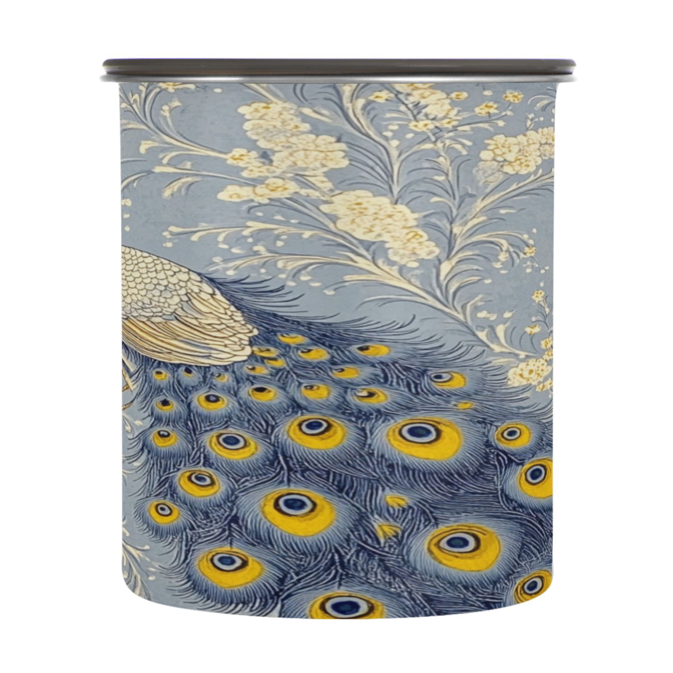 Wobogo Vintage Blue Peacock Food Storage Jars 304 Food Grade Stainless ...