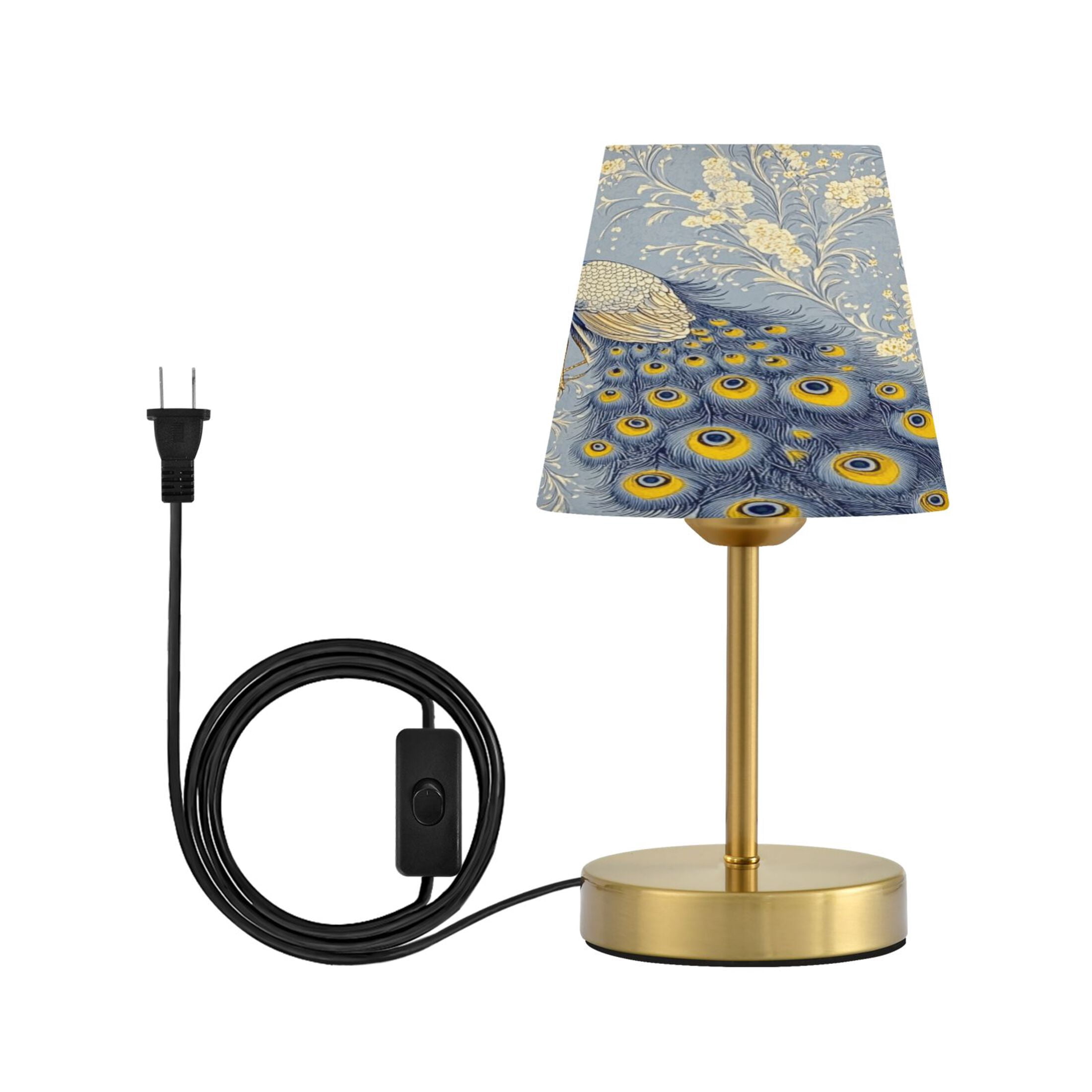 Wobogo Vintage Blue Peacock Table Lamps Three-channel Adjustable ...